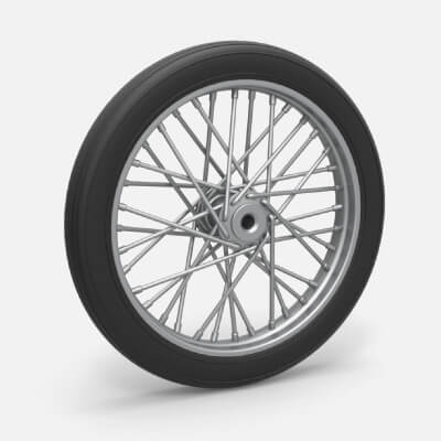 Front Wire Wheel of Vintage Dragster 1:25 - 3D Model by TechItemsRock