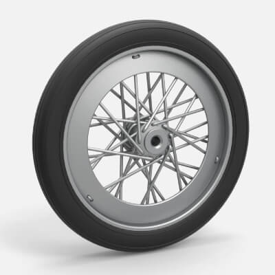 Front Wire Wheel of Vintage Dragster Version 2 Scale 1:25 - 3D Model by ...