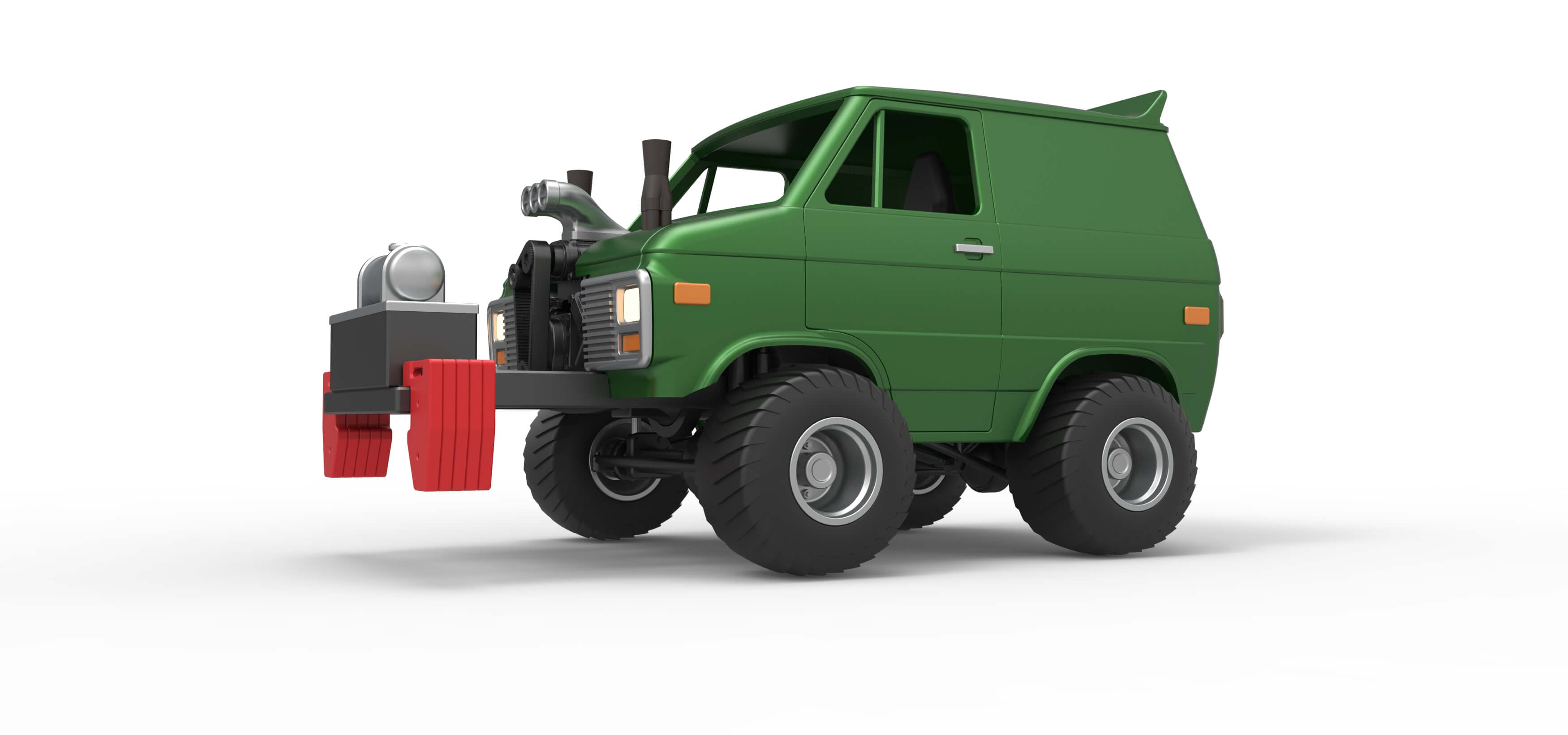 Fun Short Pulling Van 4WD Scale 1:25 - 3D Model by TechItemsRock