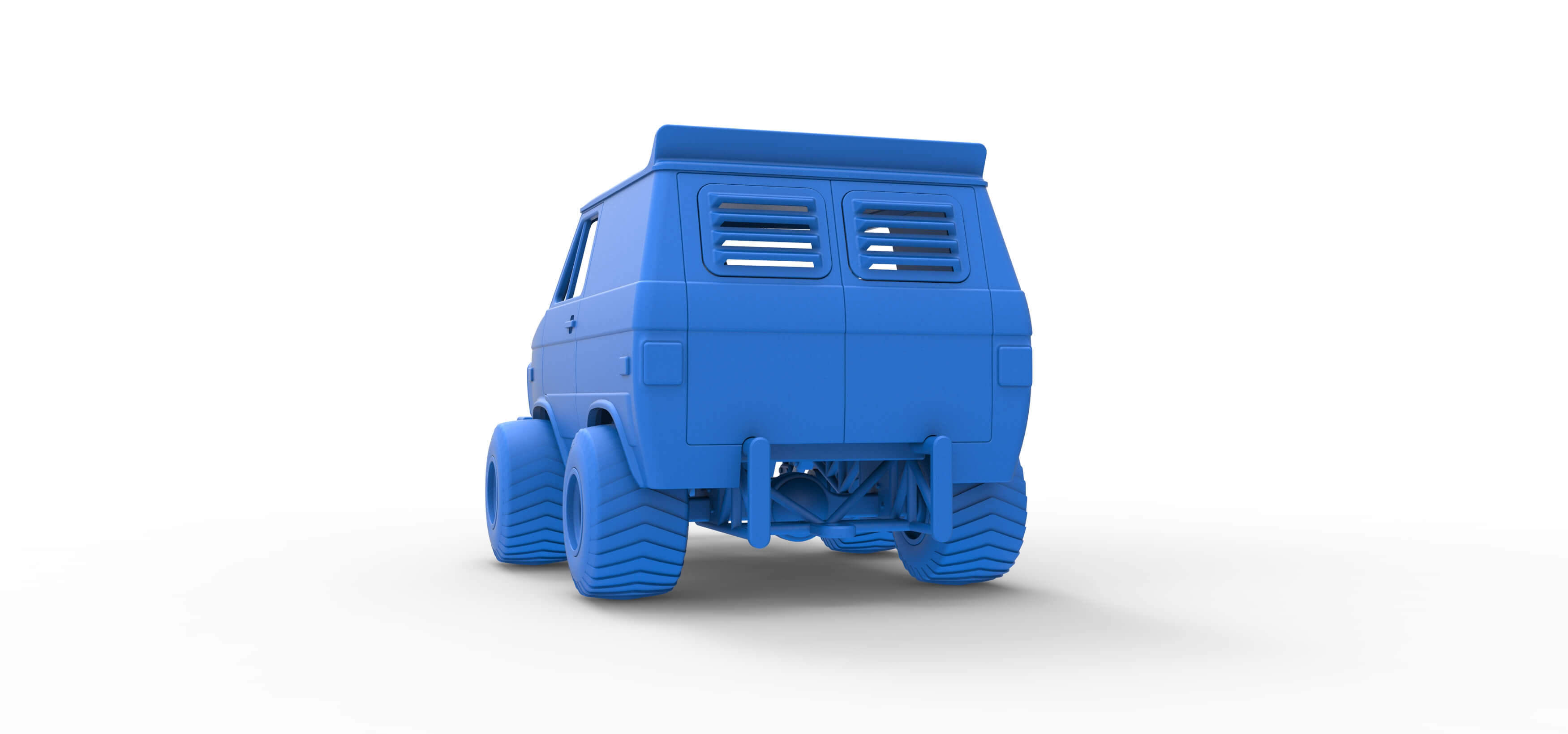 Fun Short Pulling Van 4WD Scale 1:25 - 3D Model by TechItemsRock