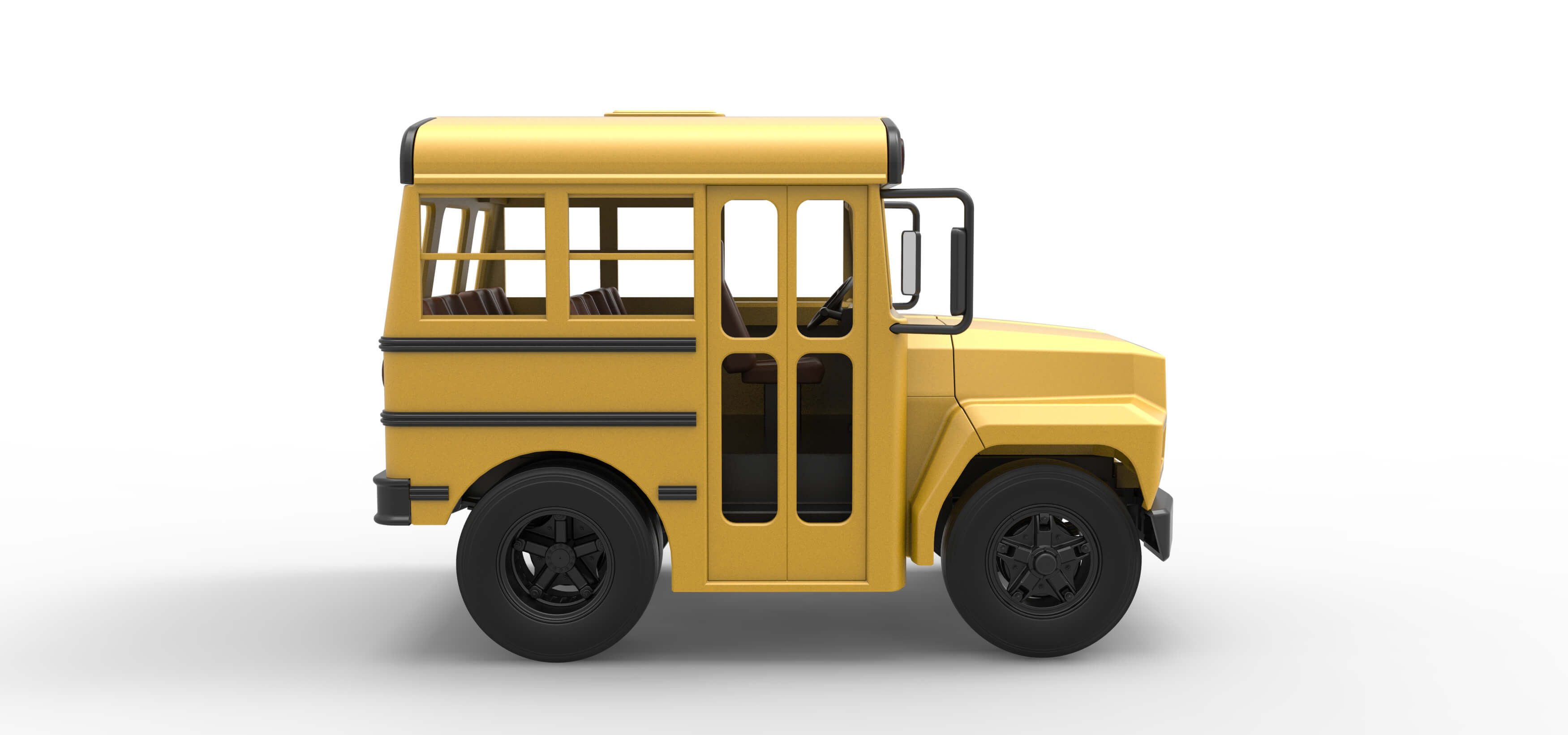 Fun Short School Bus 1:25 - 3D Model by TechItemsRock