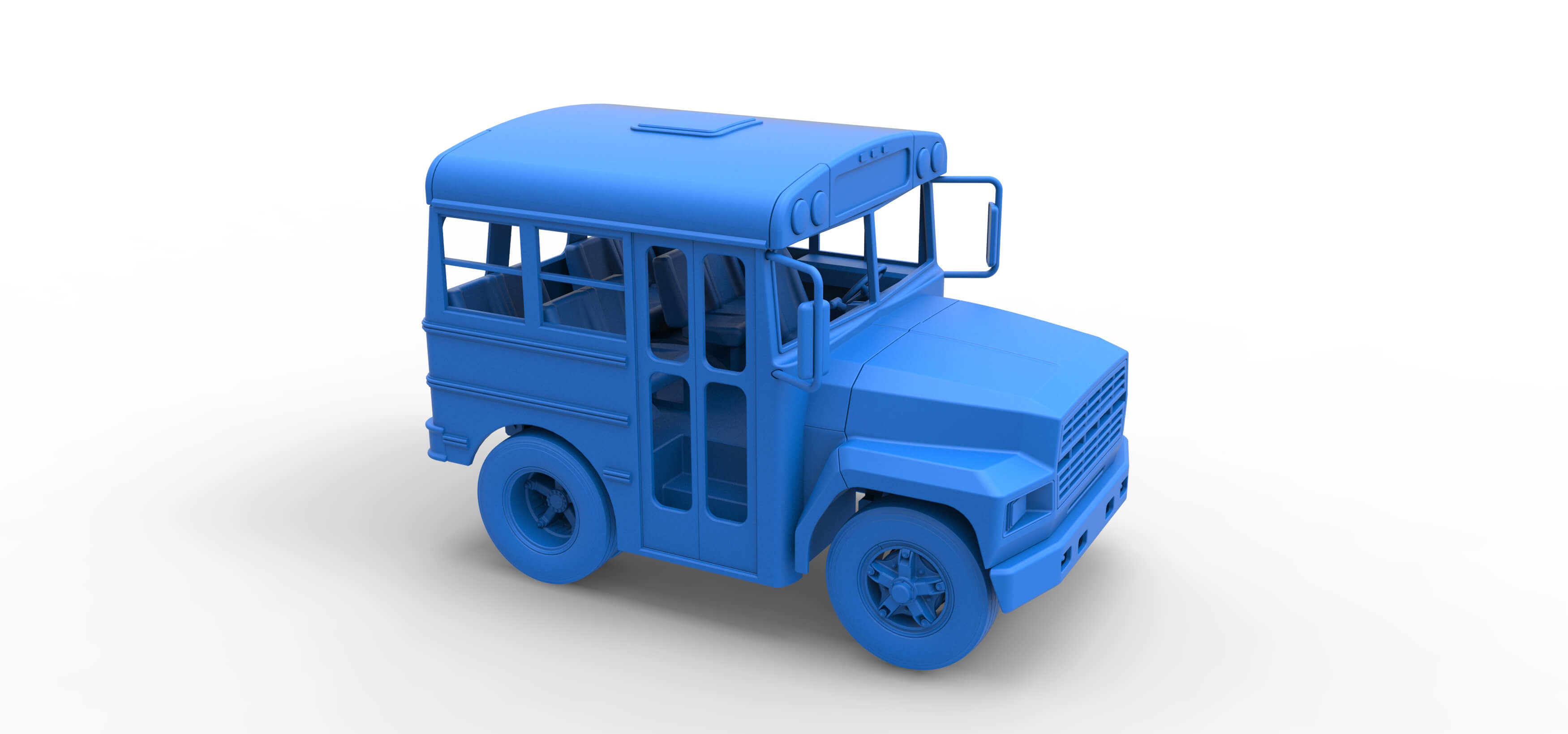 Fun Short School Bus 1:25 - 3D Model by TechItemsRock