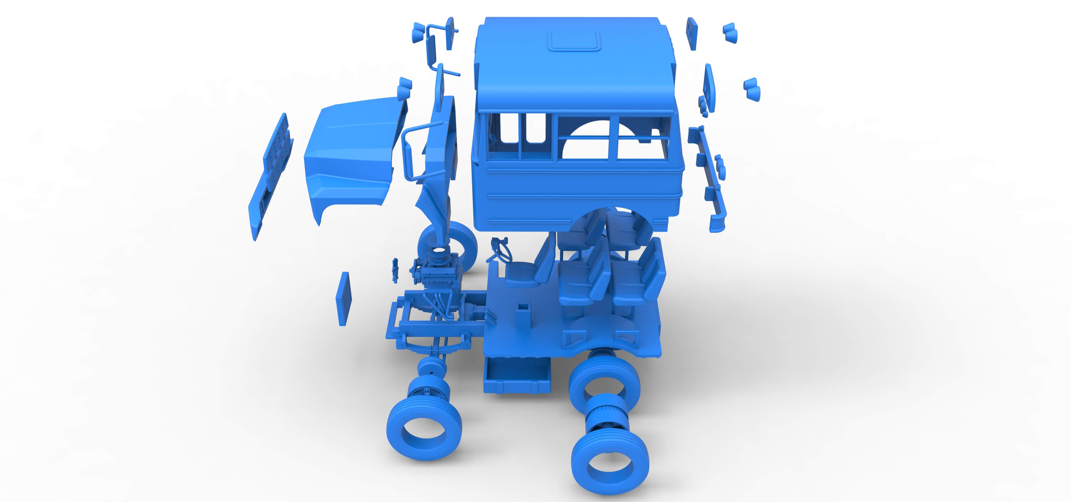 Fun Short School Bus 1:25 - 3D Model by TechItemsRock