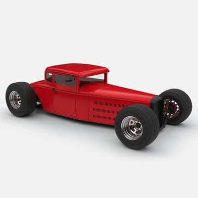 Hot Rod Version 2 - 3D Model by TechItemsRock