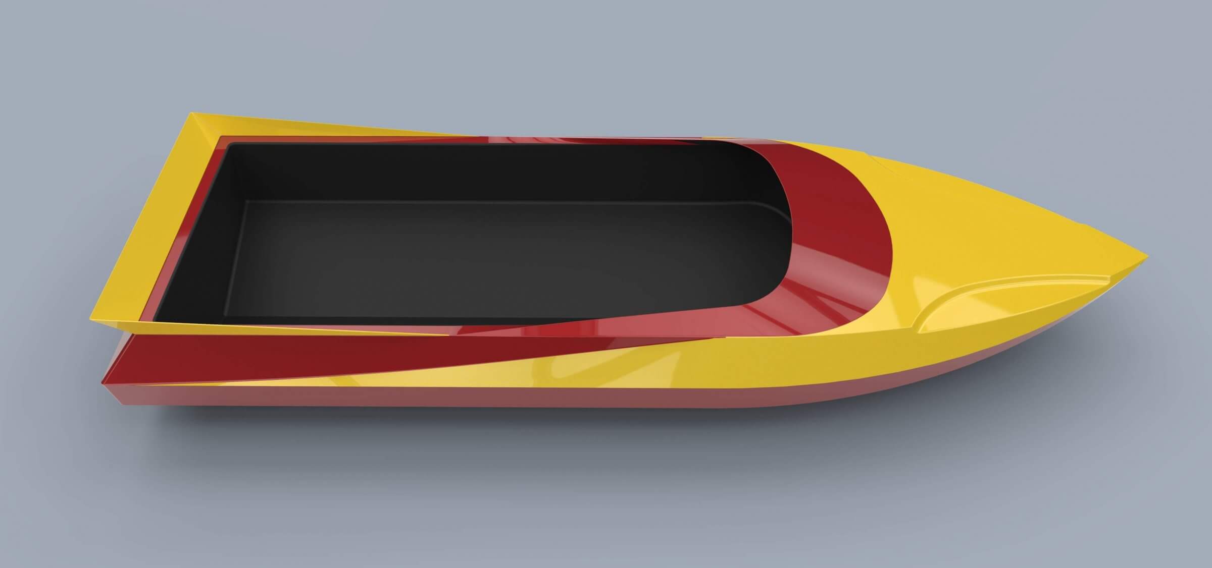 Hull of Jet Sprint Boat - 3D Model by TechItemsRock