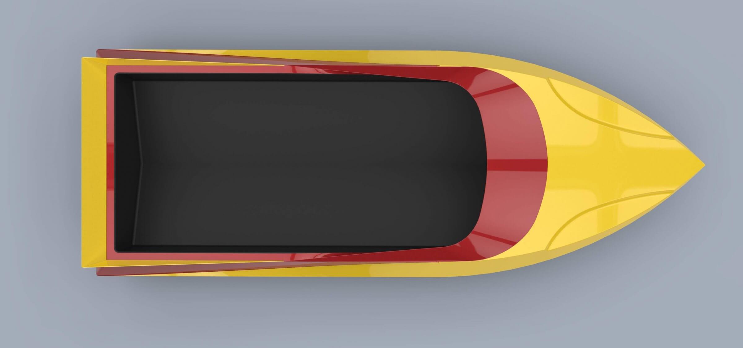 Hull of Jet Sprint Boat - 3D Model by TechItemsRock