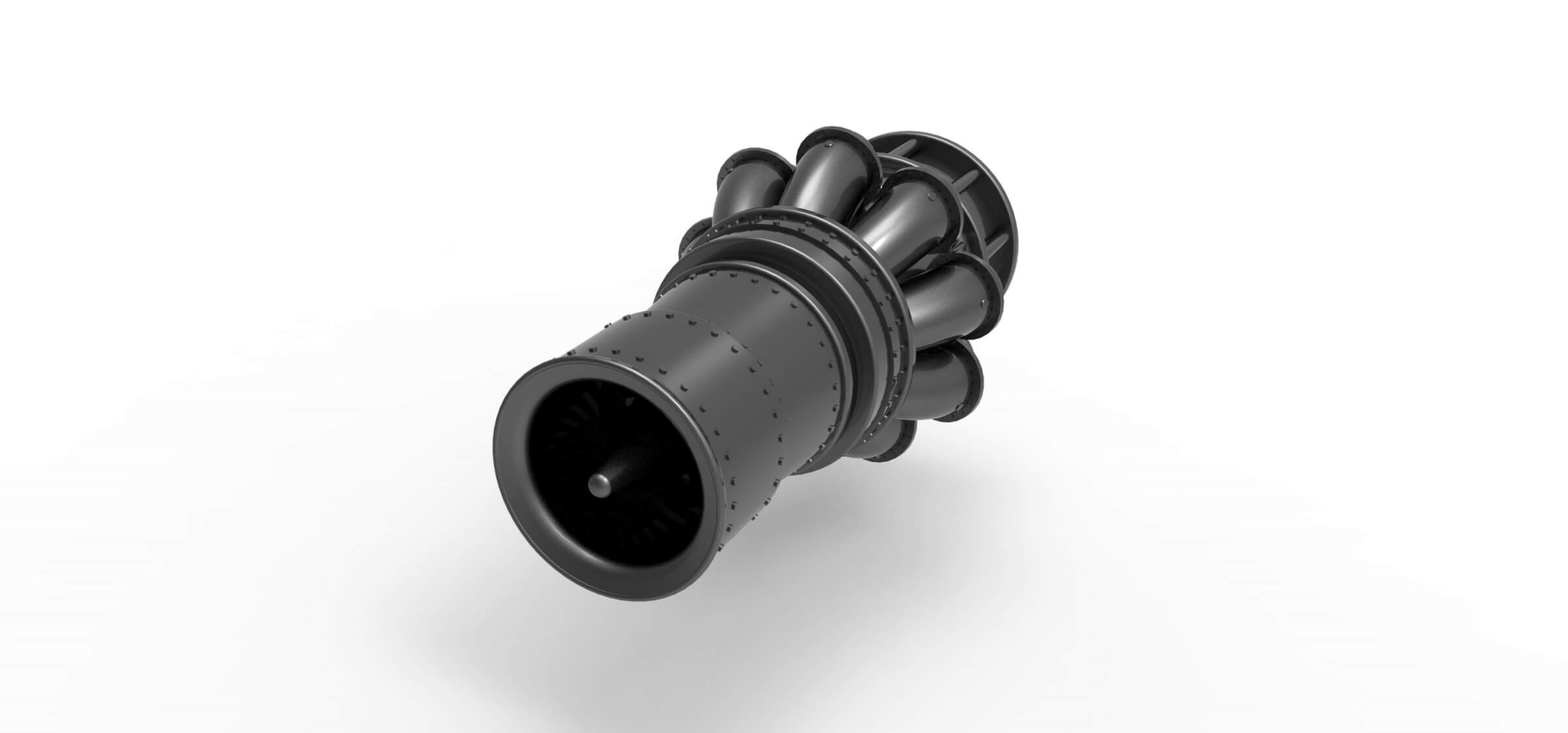 Jet Engine Key Fob - 3D Model by TechItemsRock