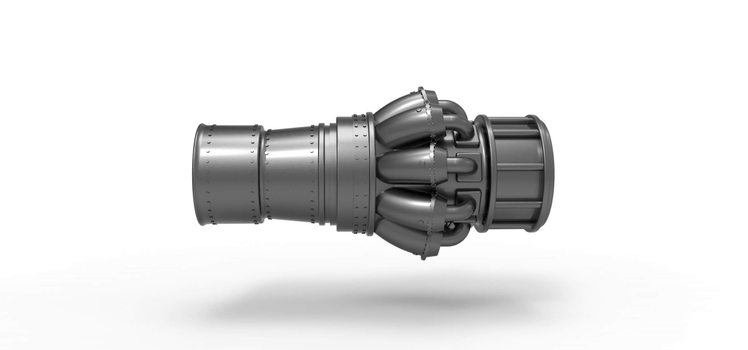 Jet Engine Key Fob - 3D Model by TechItemsRock