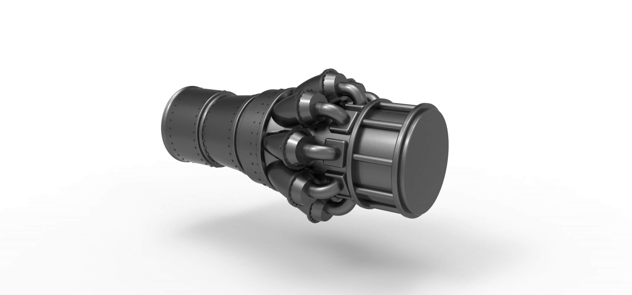 Jet Engine Key Fob - 3D Model by TechItemsRock