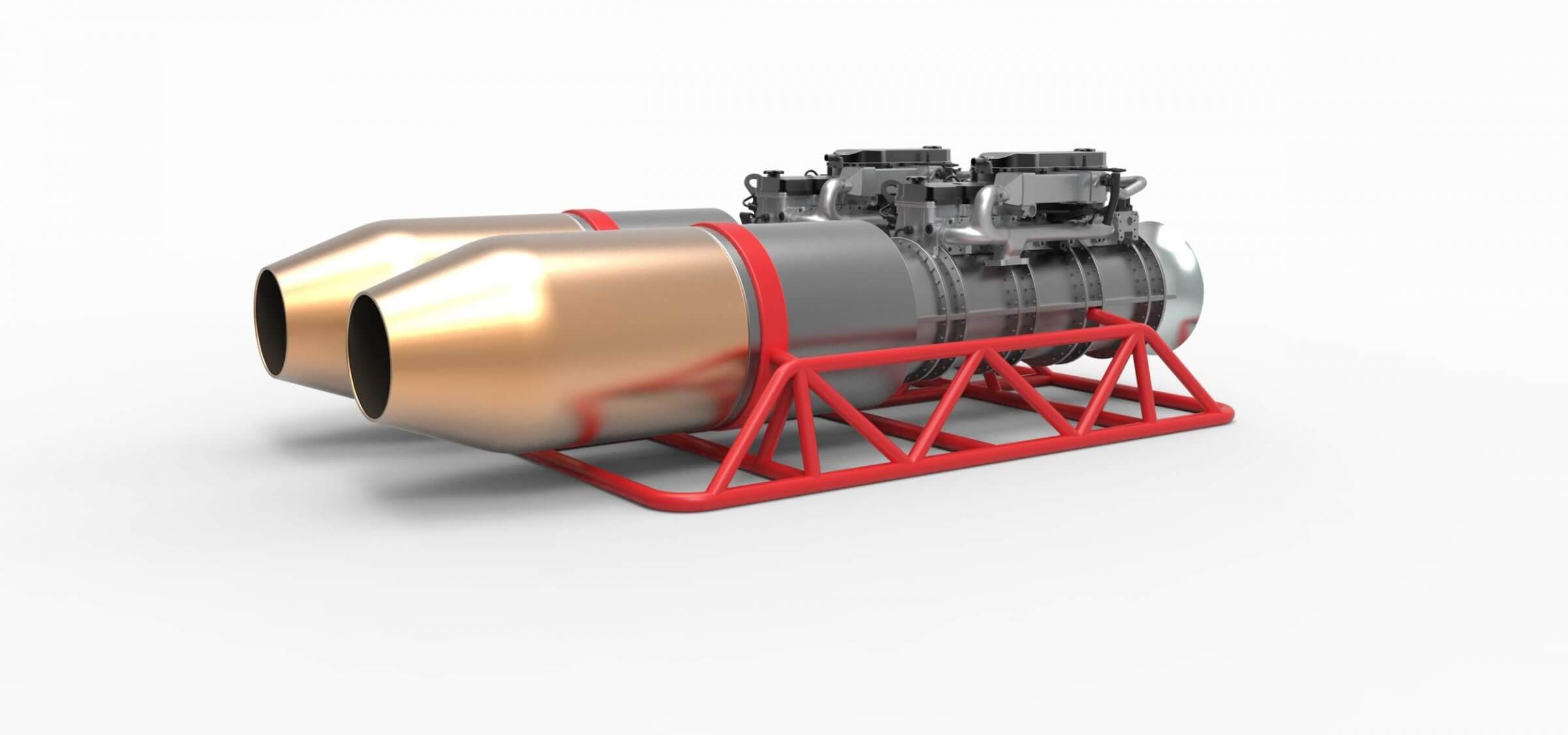Jet Engines with Frame - 3D Model by TechItemsRock