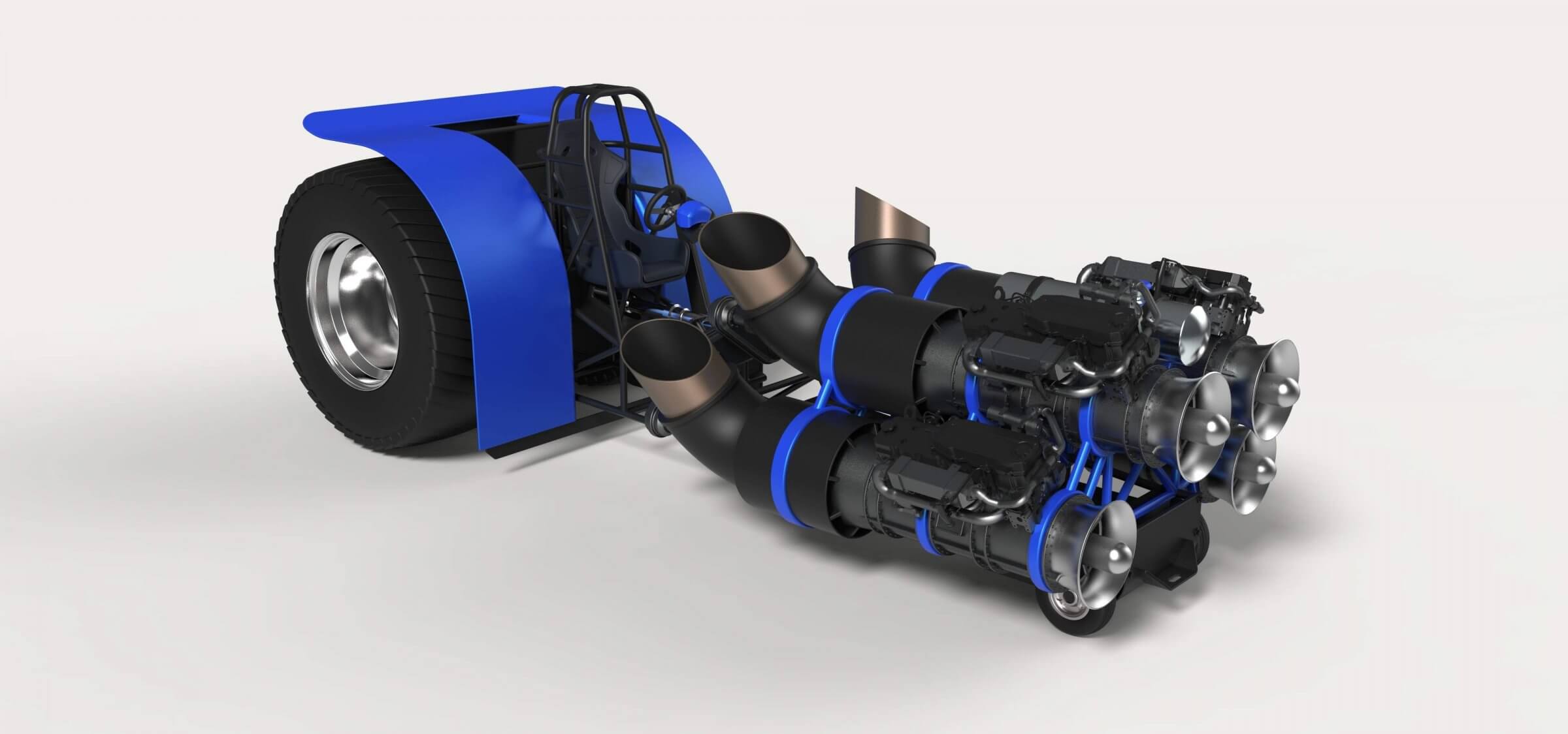 Jet Pulling Tractor 2 - 3D Model by TechItemsRock