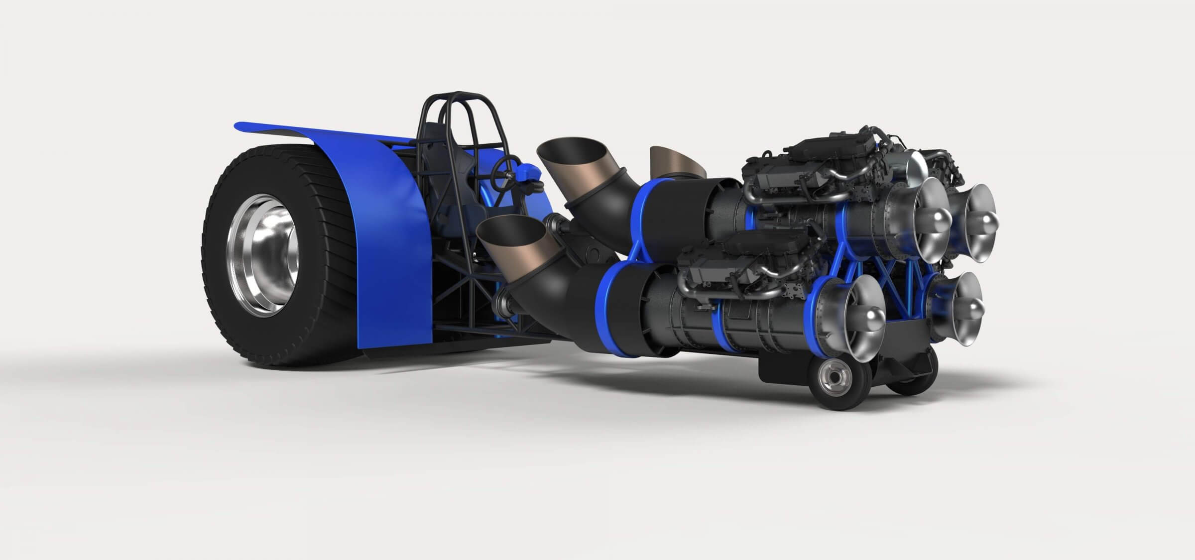 Jet Pulling Tractor 2 - 3D Model by TechItemsRock