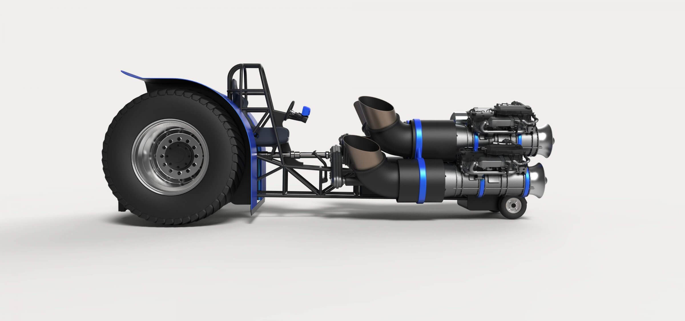 Jet Pulling Tractor 2 - 3D Model by TechItemsRock