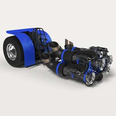 Jet Pulling Tractor 2 - 3D Model by TechItemsRock