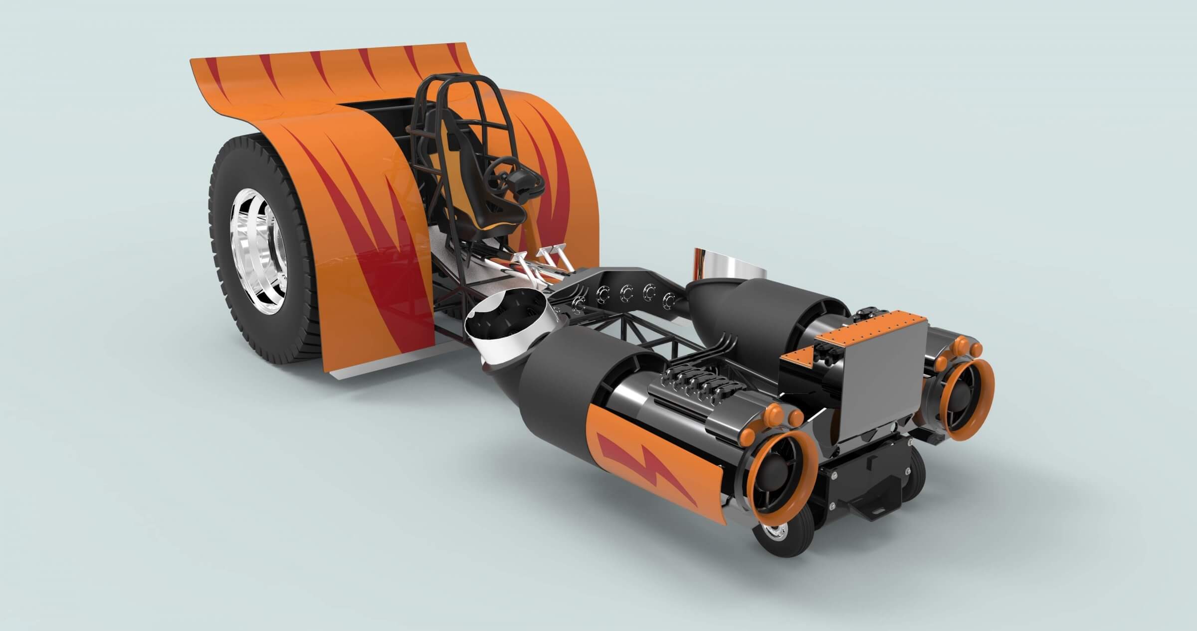Jet Pulling Tractor 1 - 3D Model by TechItemsRock