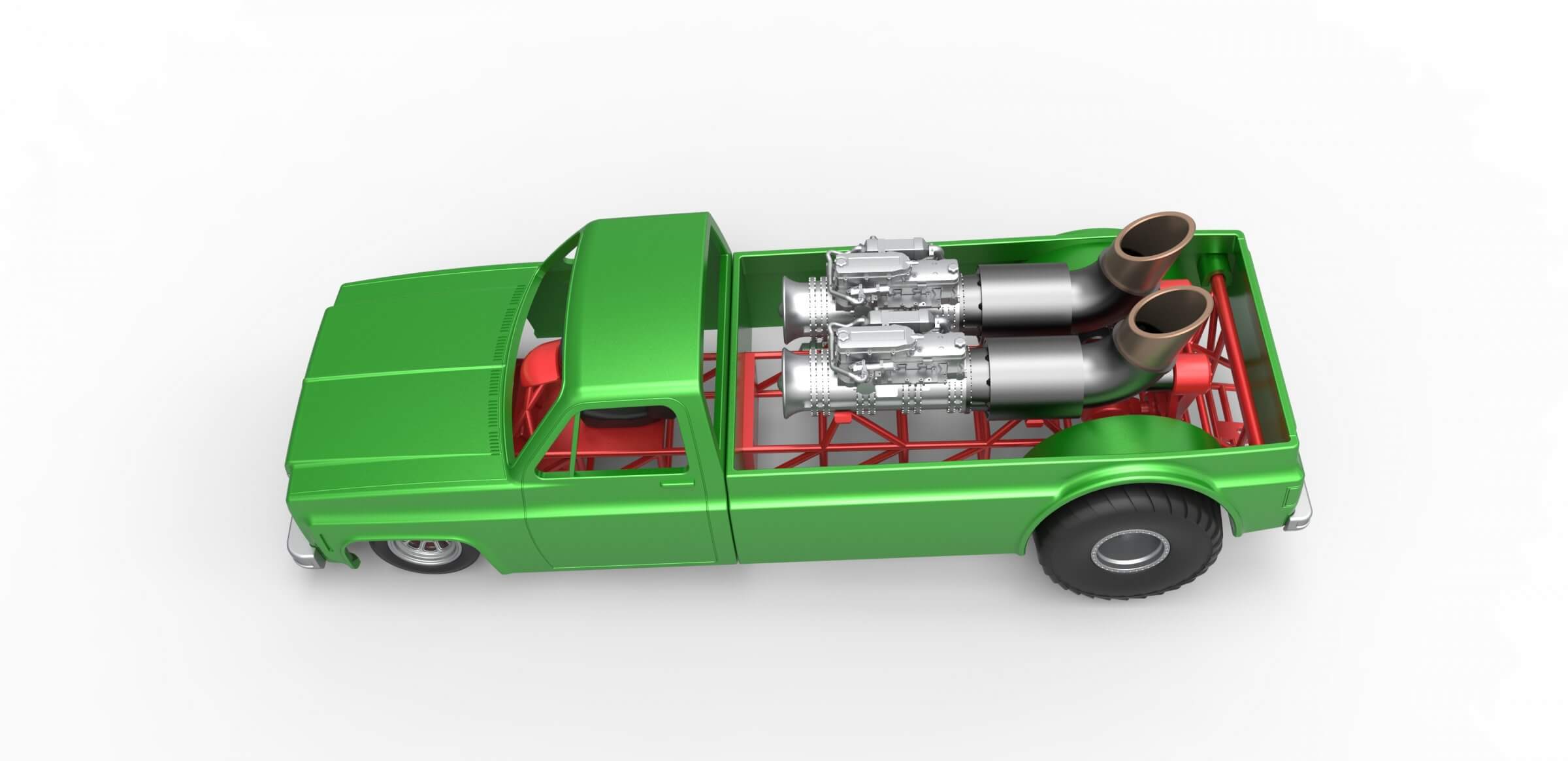 Jet Pulling Truck 2wd 1:25 - 3D Model by TechItemsRock