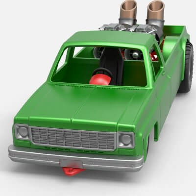 Jet Pulling Truck 2wd 1:25 - 3D Model by TechItemsRock