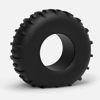 Low Pressure Forester 1370 Tire Deflated Scale 1:25 - 3D Model by ...