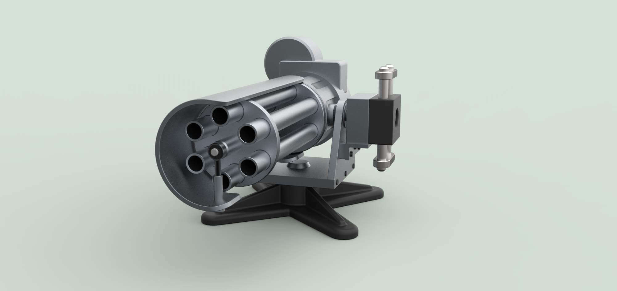 Machine Gun 2 - 3D Model by TechItemsRock