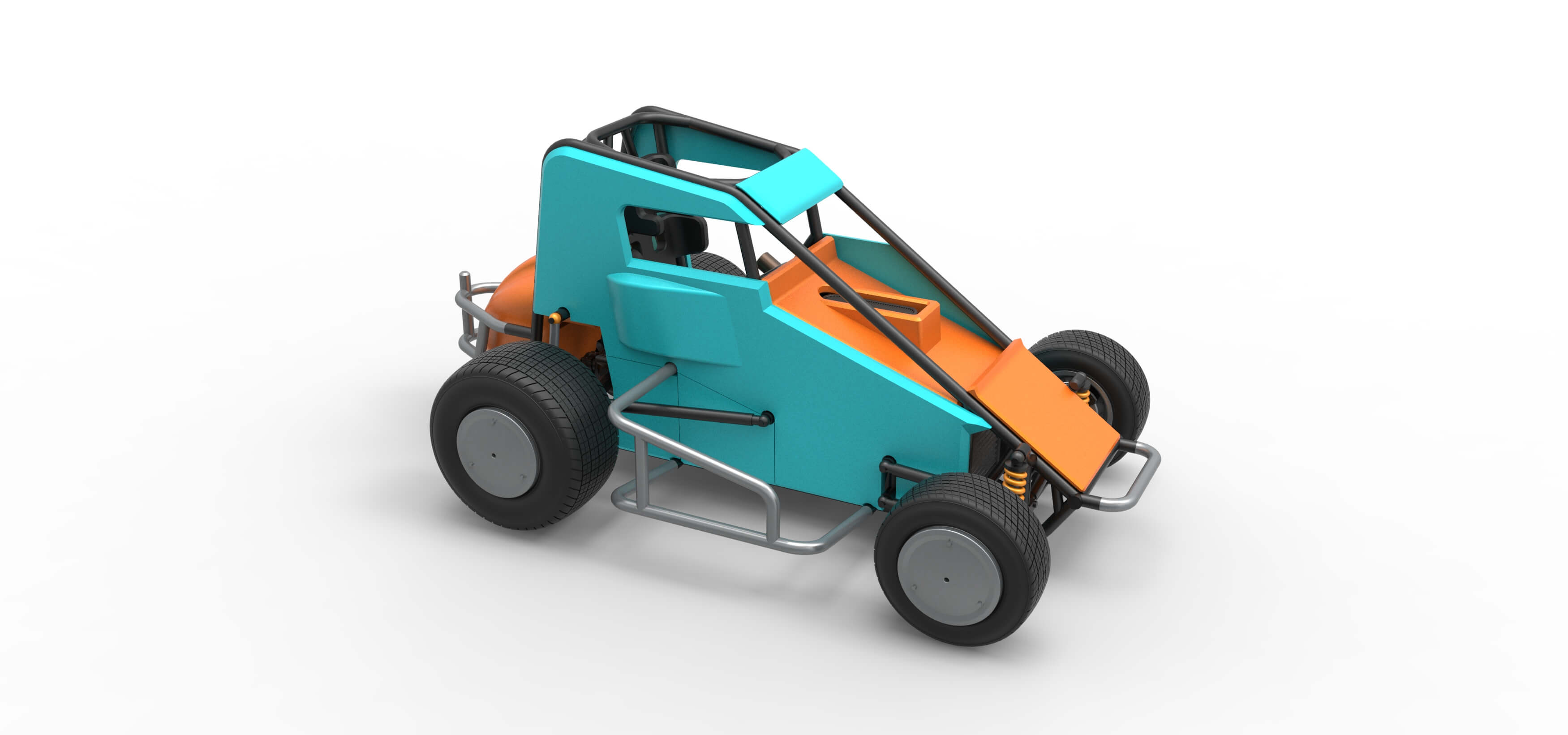 Midget Car Scale 1:25 - 3D Model by TechItemsRock