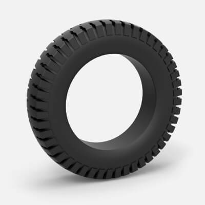 Military Tire 1:25 - 3D Model by TechItemsRock