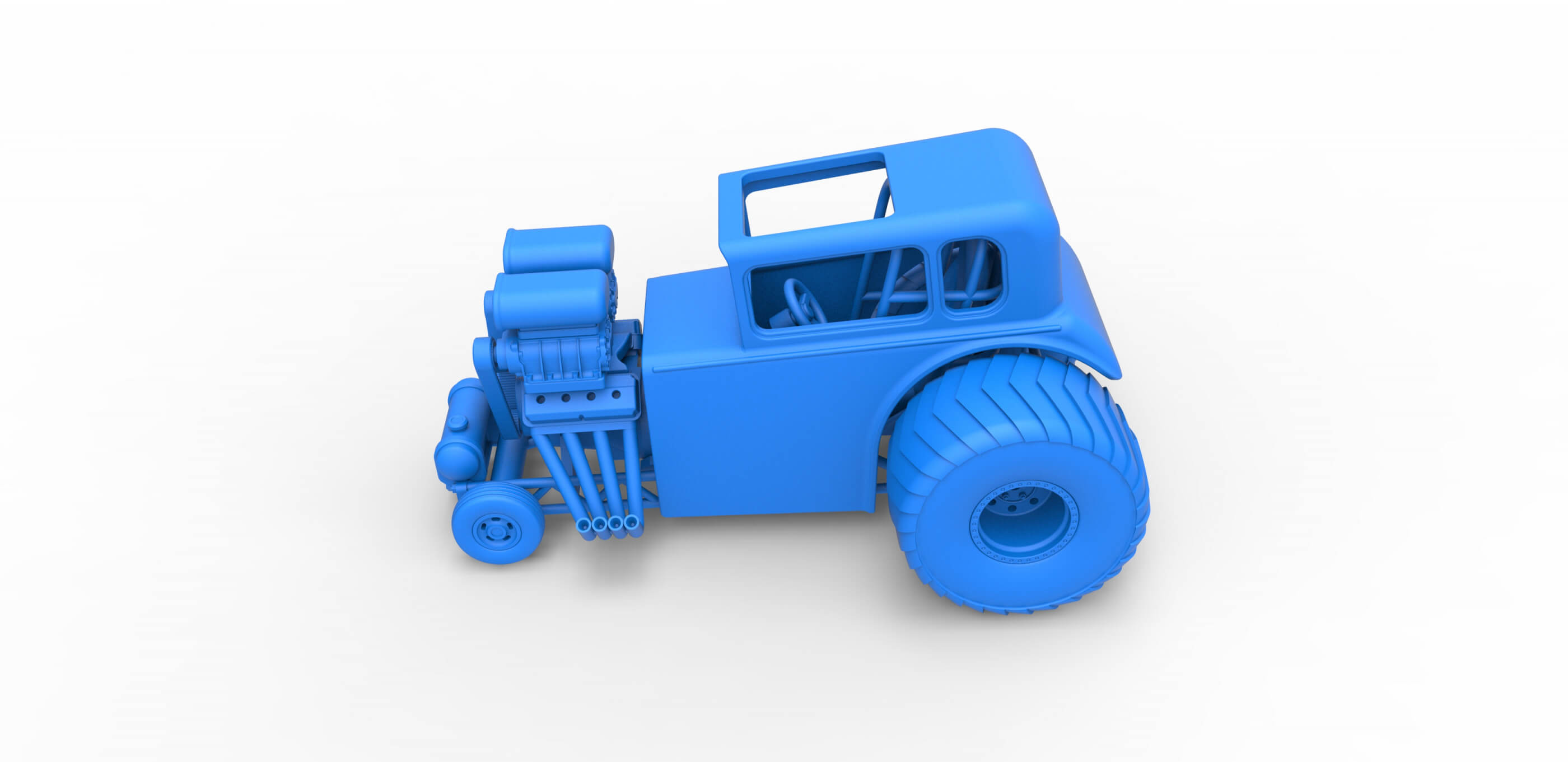 Mini Rod Pulling Tractor 1:25 - 3D Model by TechItemsRock