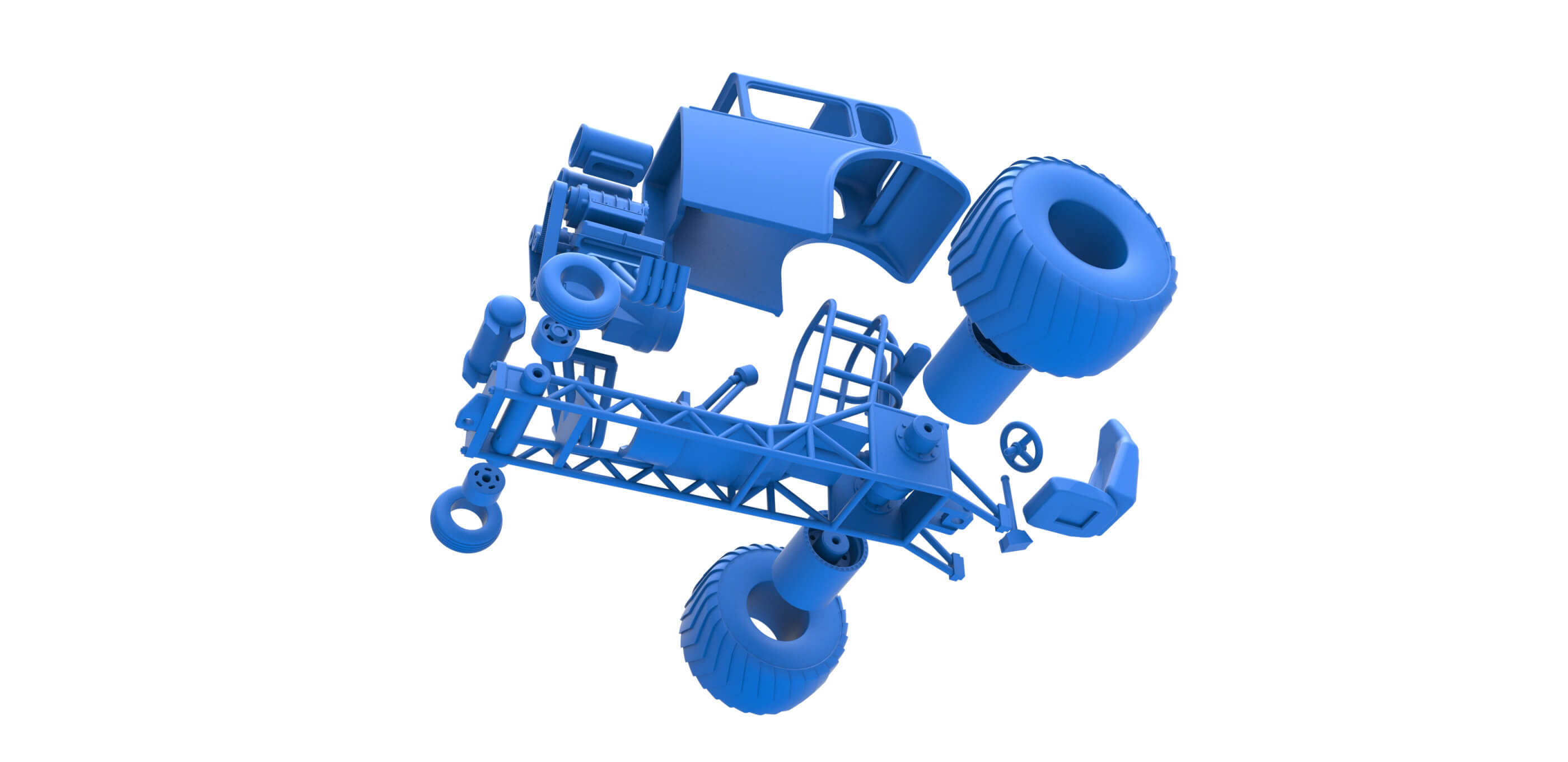 Mini Rod Pulling Tractor 1:25 - 3D Model by TechItemsRock