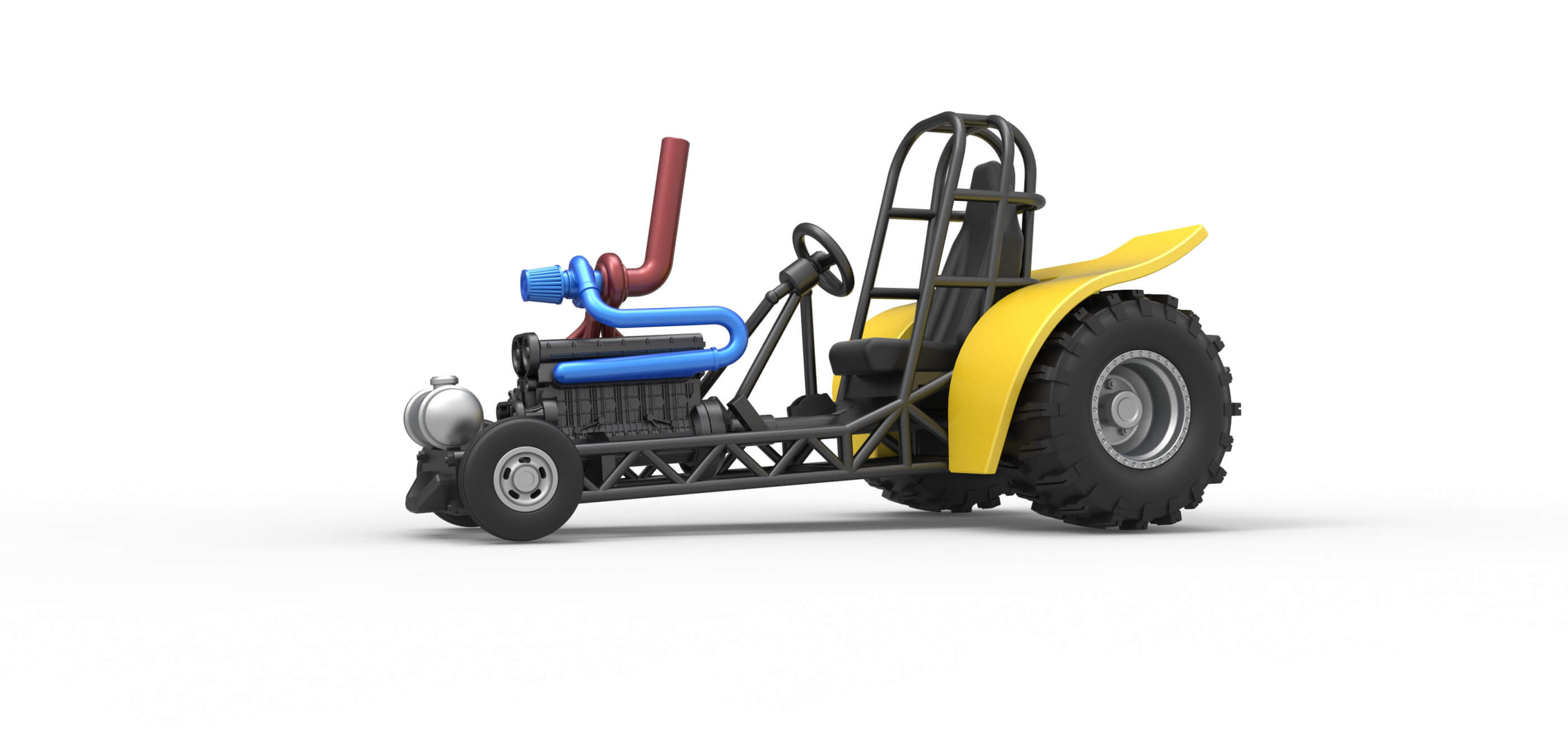 Mini Rod Pulling Tractor 1:25 - 3D Model by TechItemsRock