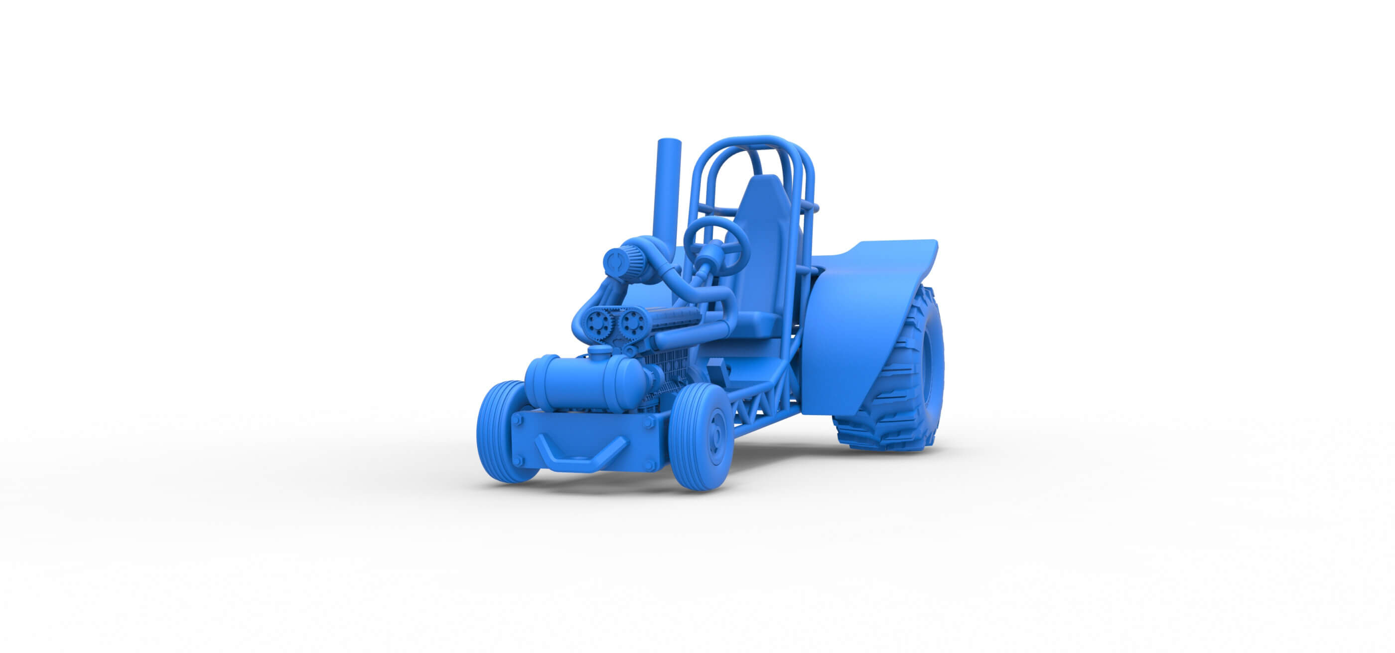 Mini Rod Pulling Tractor 1:25 - 3D Model by TechItemsRock