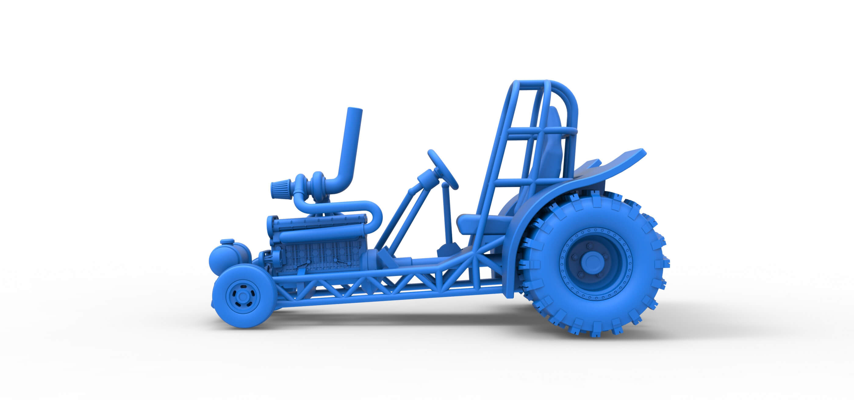 Mini Rod Pulling Tractor 1:25 - 3D Model by TechItemsRock