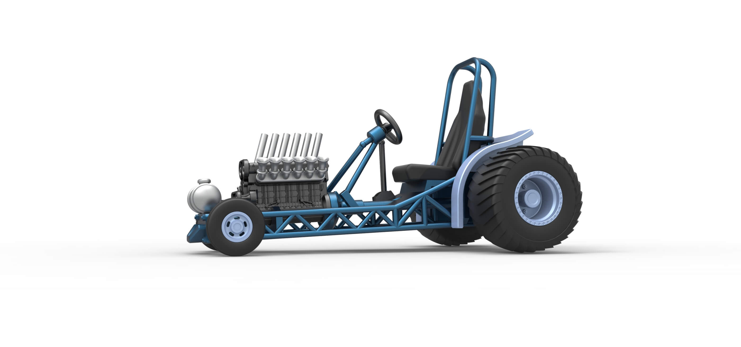 Mini Rod Pulling Tractor 1:25 - 3D Model by TechItemsRock