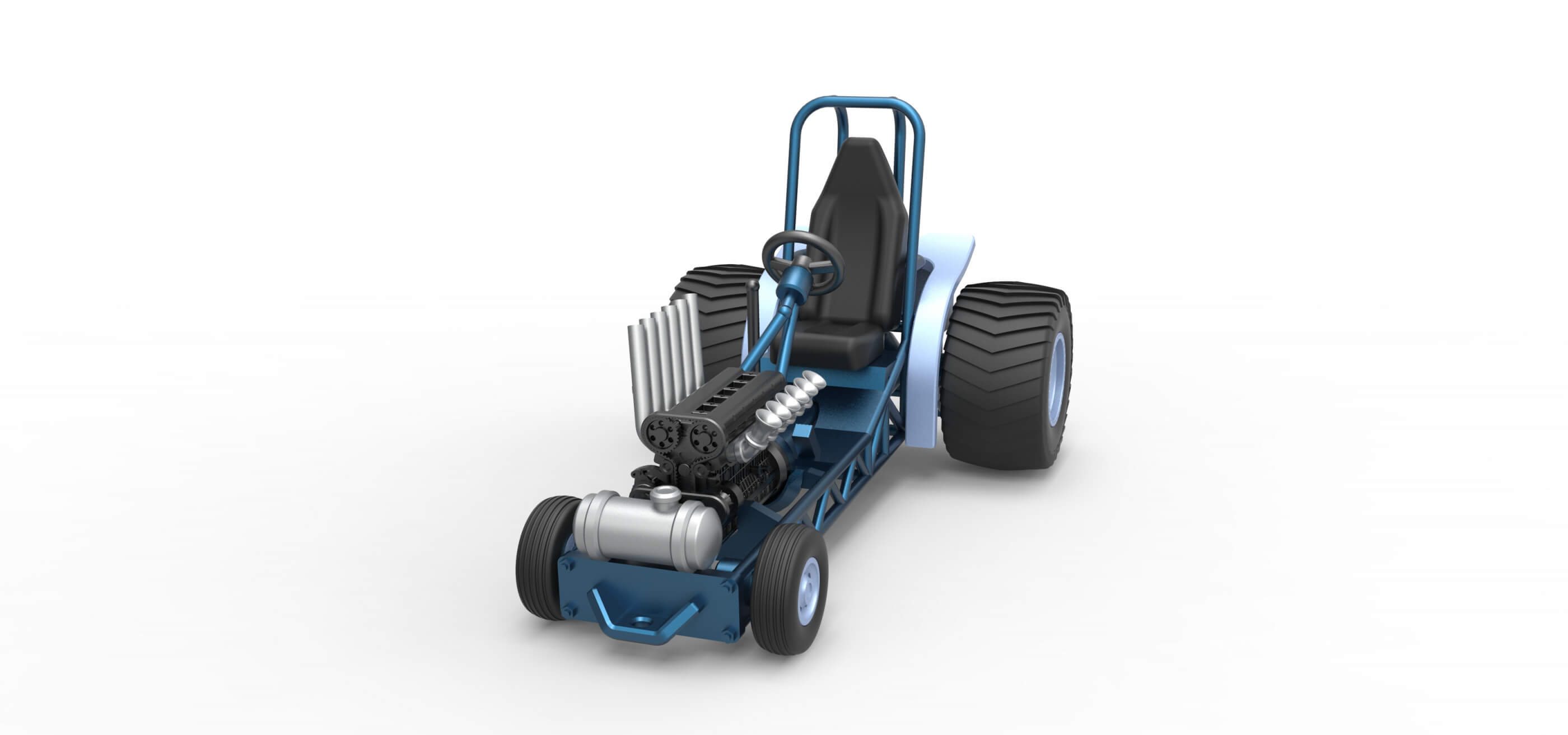 Mini Rod Pulling Tractor 1:25 - 3D Model by TechItemsRock