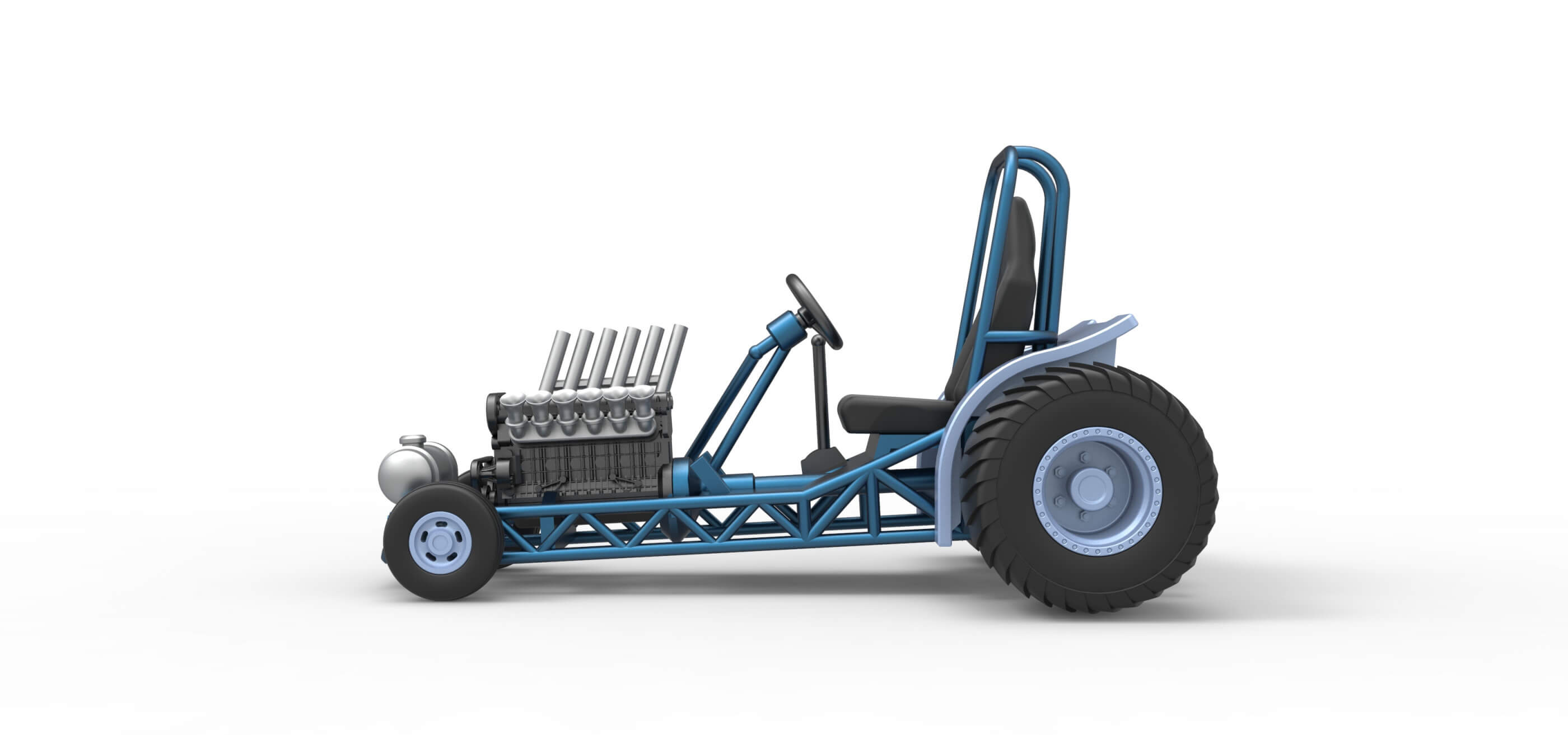 Mini Rod Pulling Tractor 1:25 - 3D Model by TechItemsRock