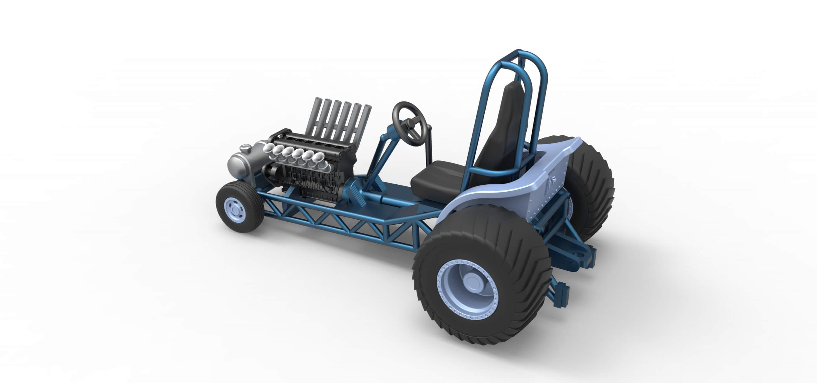 Mini Rod Pulling Tractor 1:25 - 3D Model by TechItemsRock
