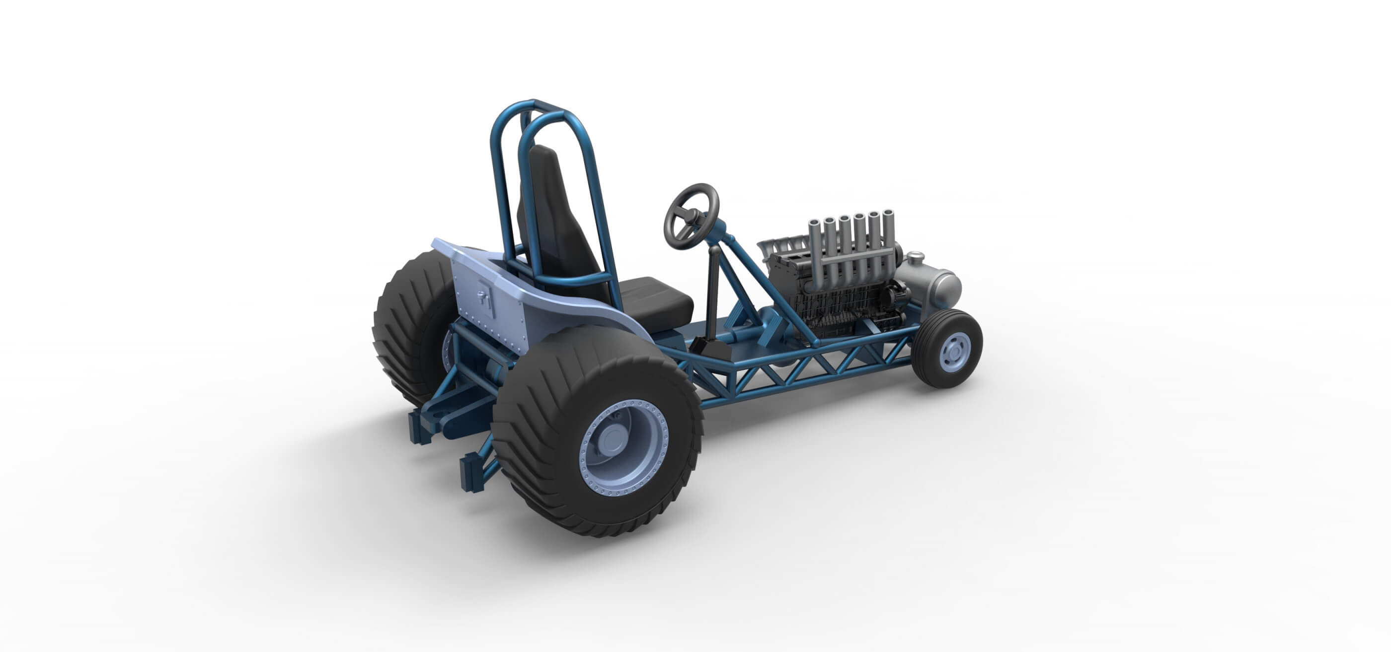 Mini Rod Pulling Tractor 1:25 - 3D Model by TechItemsRock