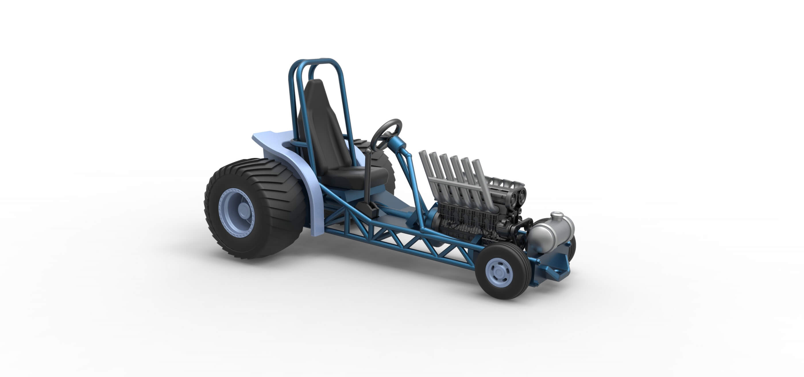 Mini Rod Pulling Tractor 1:25 - 3D Model by TechItemsRock