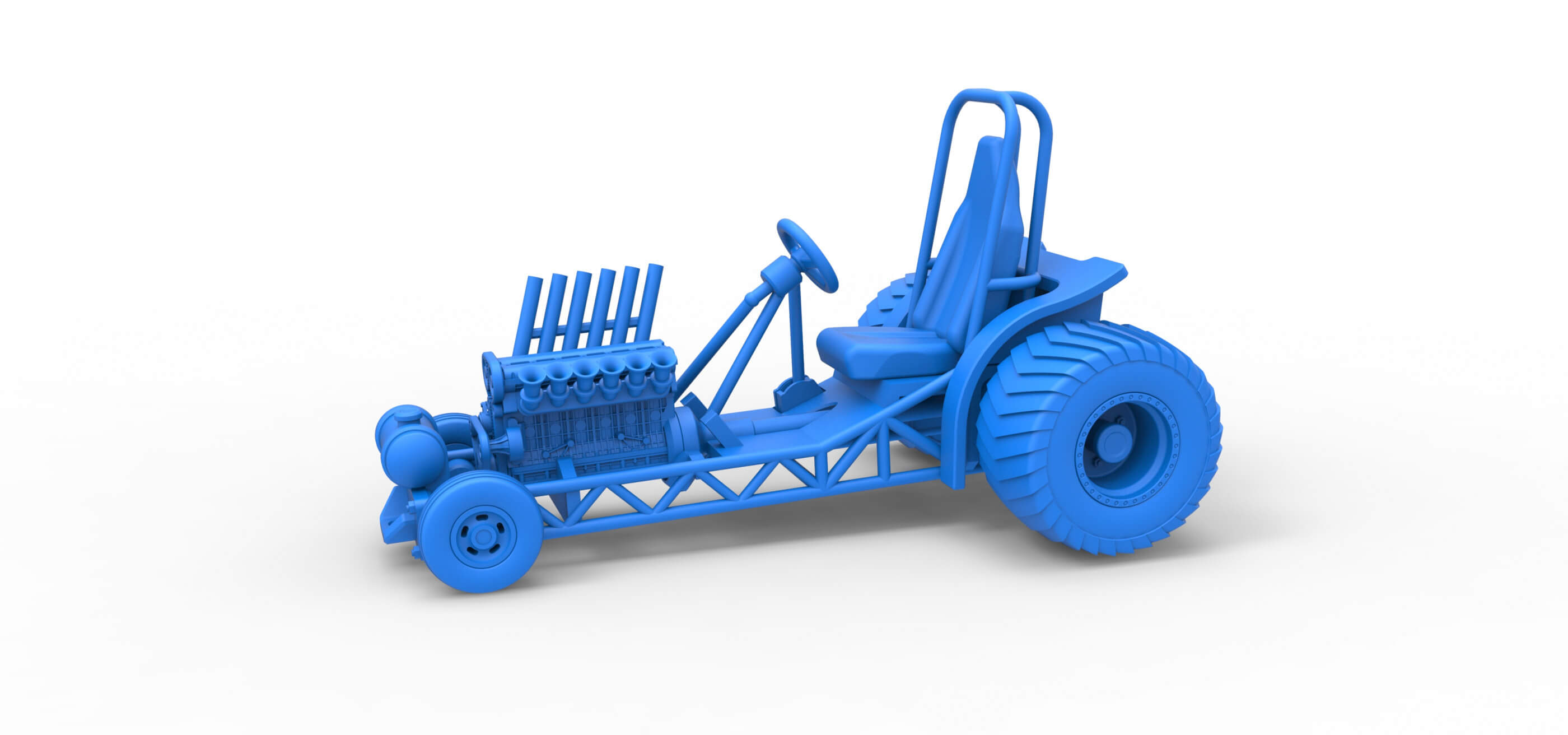 Mini Rod Pulling Tractor 1:25 - 3D Model by TechItemsRock