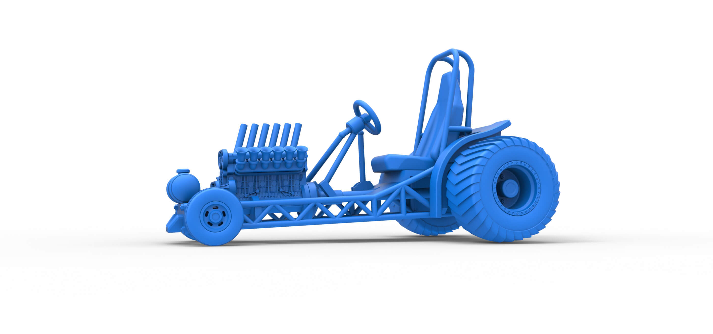 Mini Rod Pulling Tractor 1:25 - 3D Model by TechItemsRock