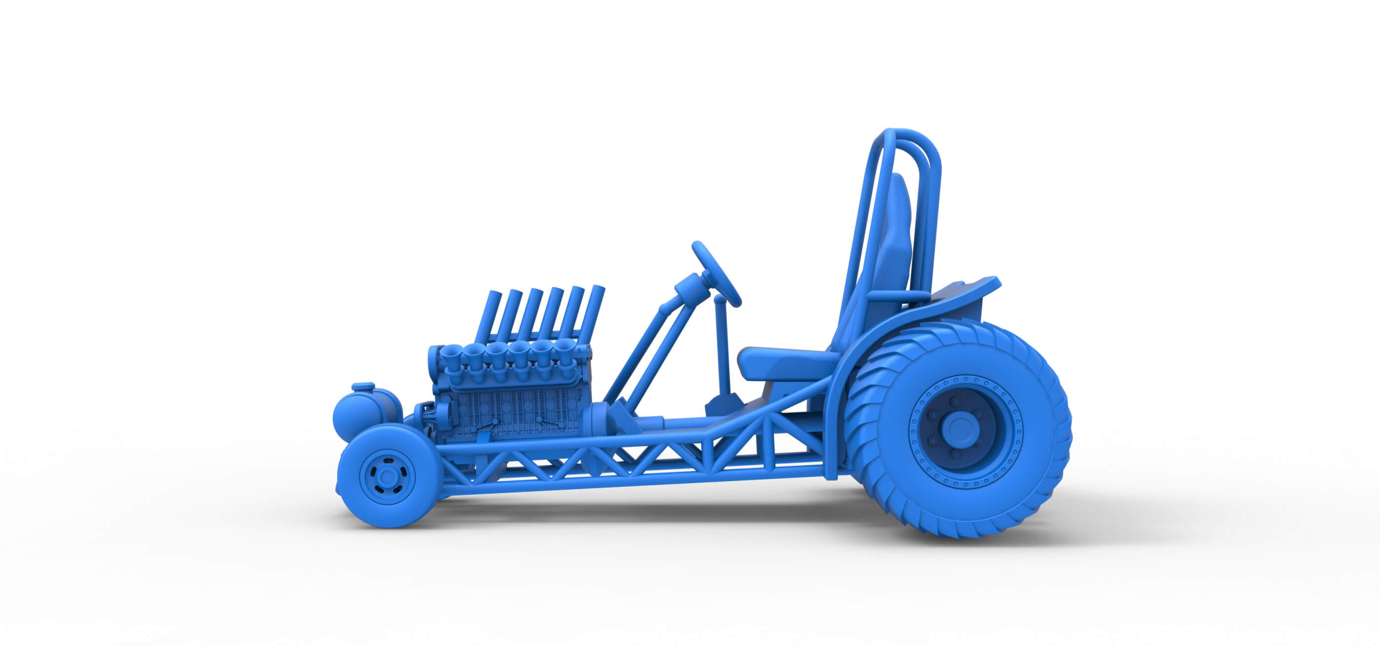 Mini Rod Pulling Tractor 1:25 - 3D Model by TechItemsRock