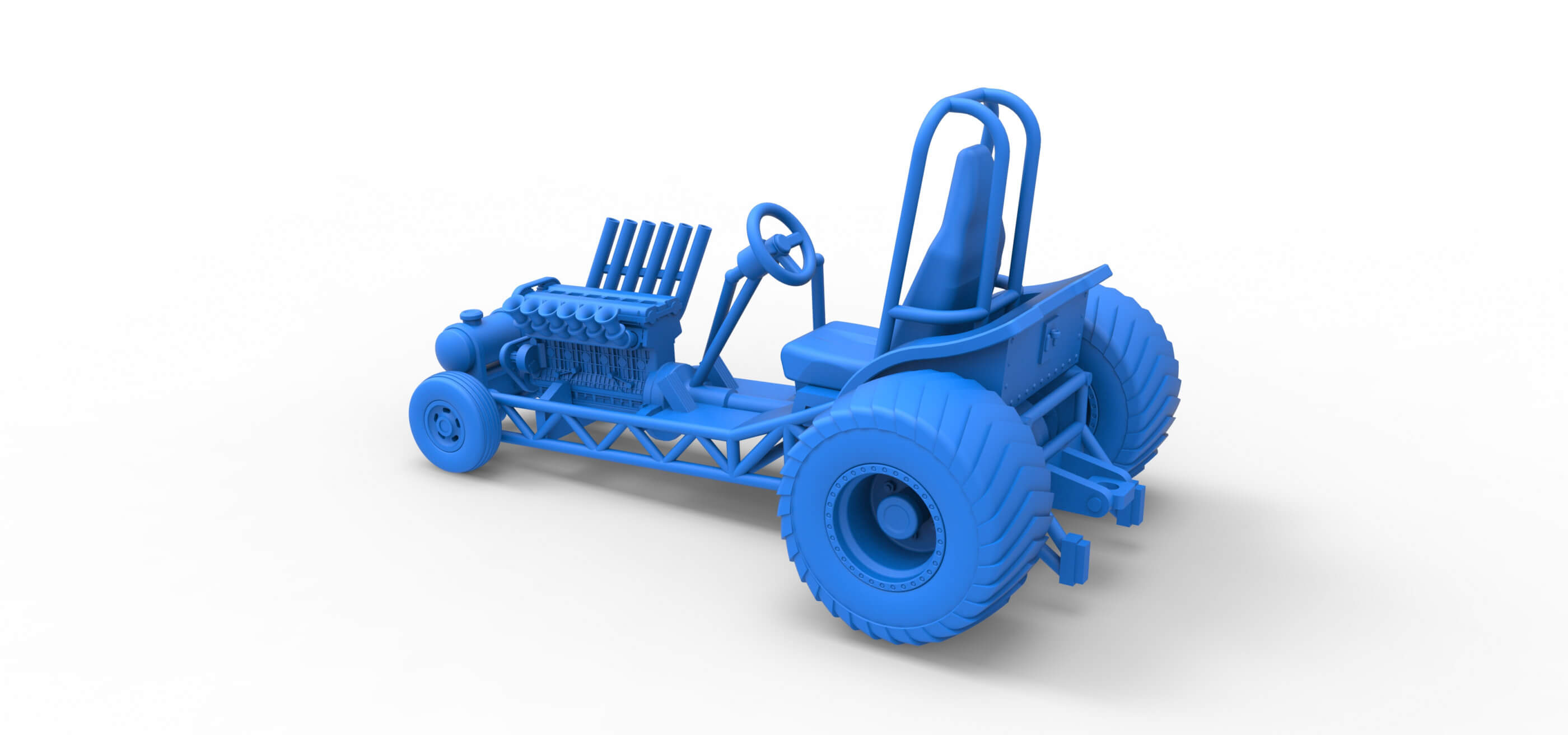 Mini Rod Pulling Tractor 1:25 - 3D Model by TechItemsRock