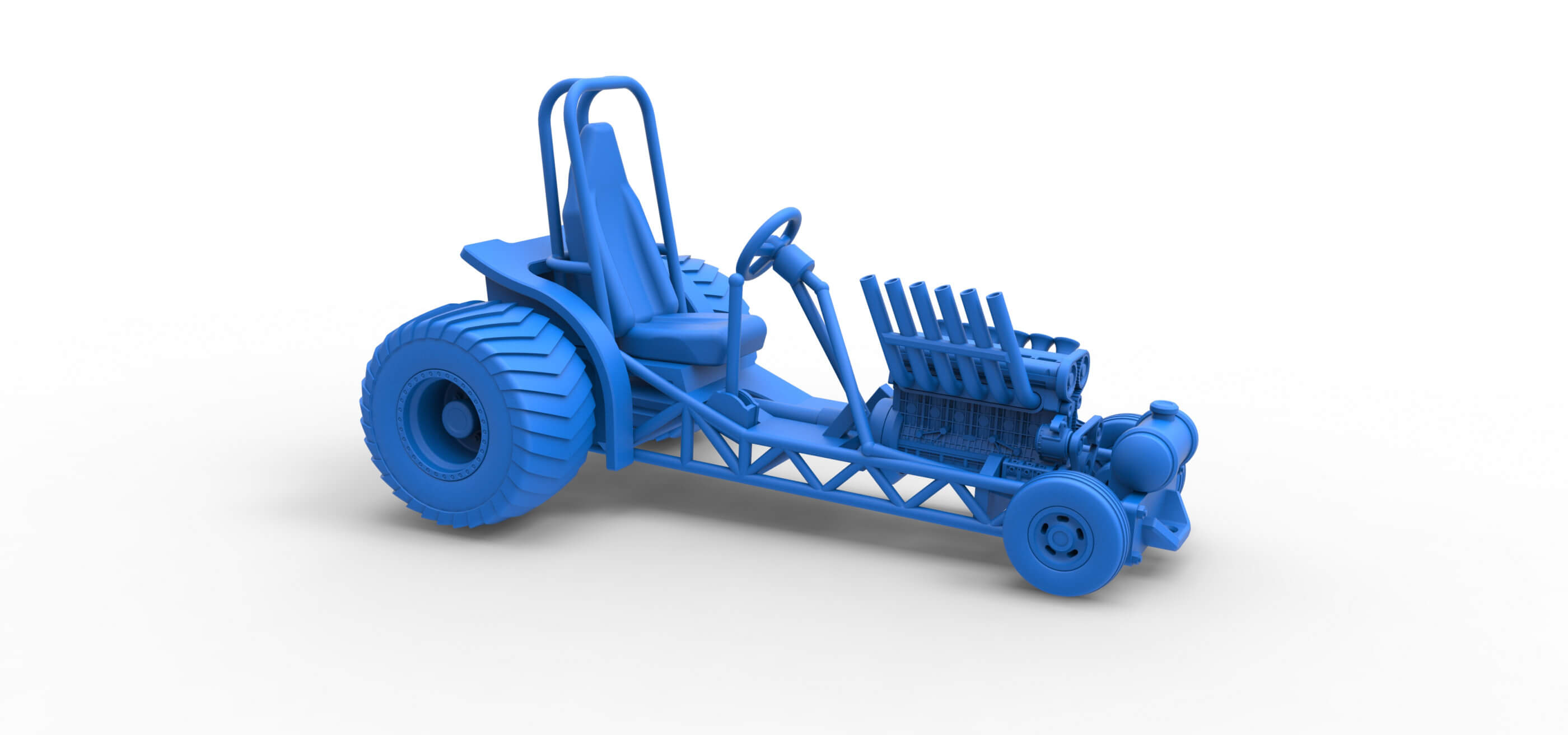 Mini Rod Pulling Tractor 1:25 - 3D Model by TechItemsRock