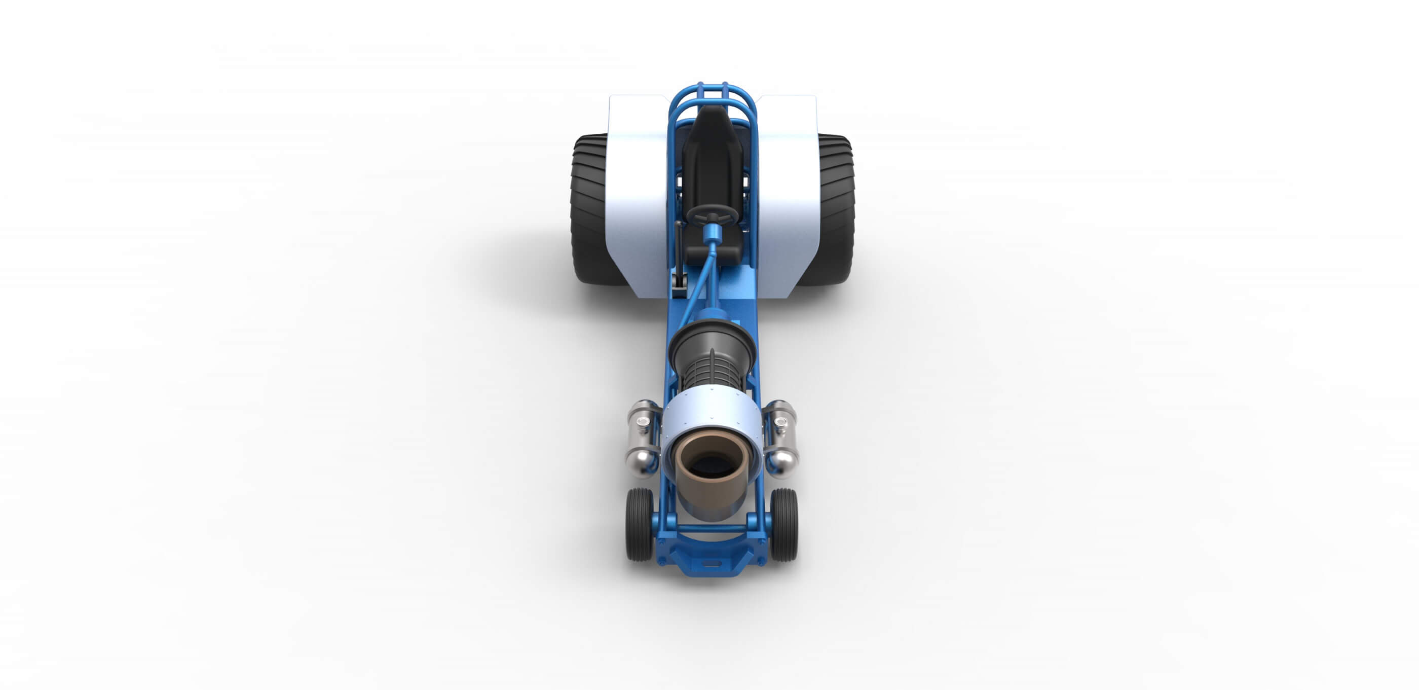 Mini Rod Pulling Tractor With Jet Engine 1:25 - 3D Model by TechItemsRock