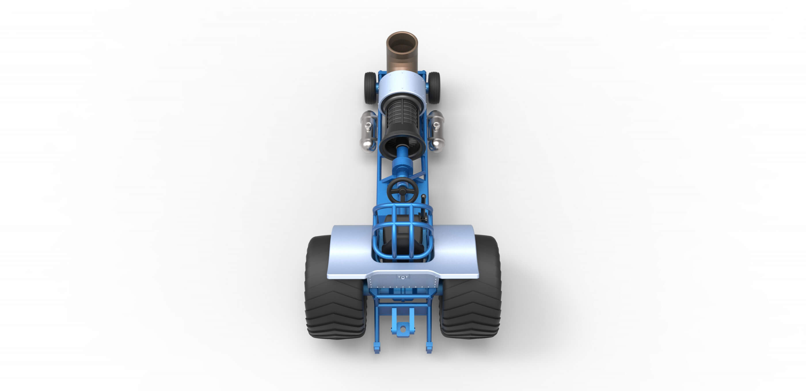 Mini Rod Pulling Tractor With Jet Engine 1:25 - 3D Model by TechItemsRock
