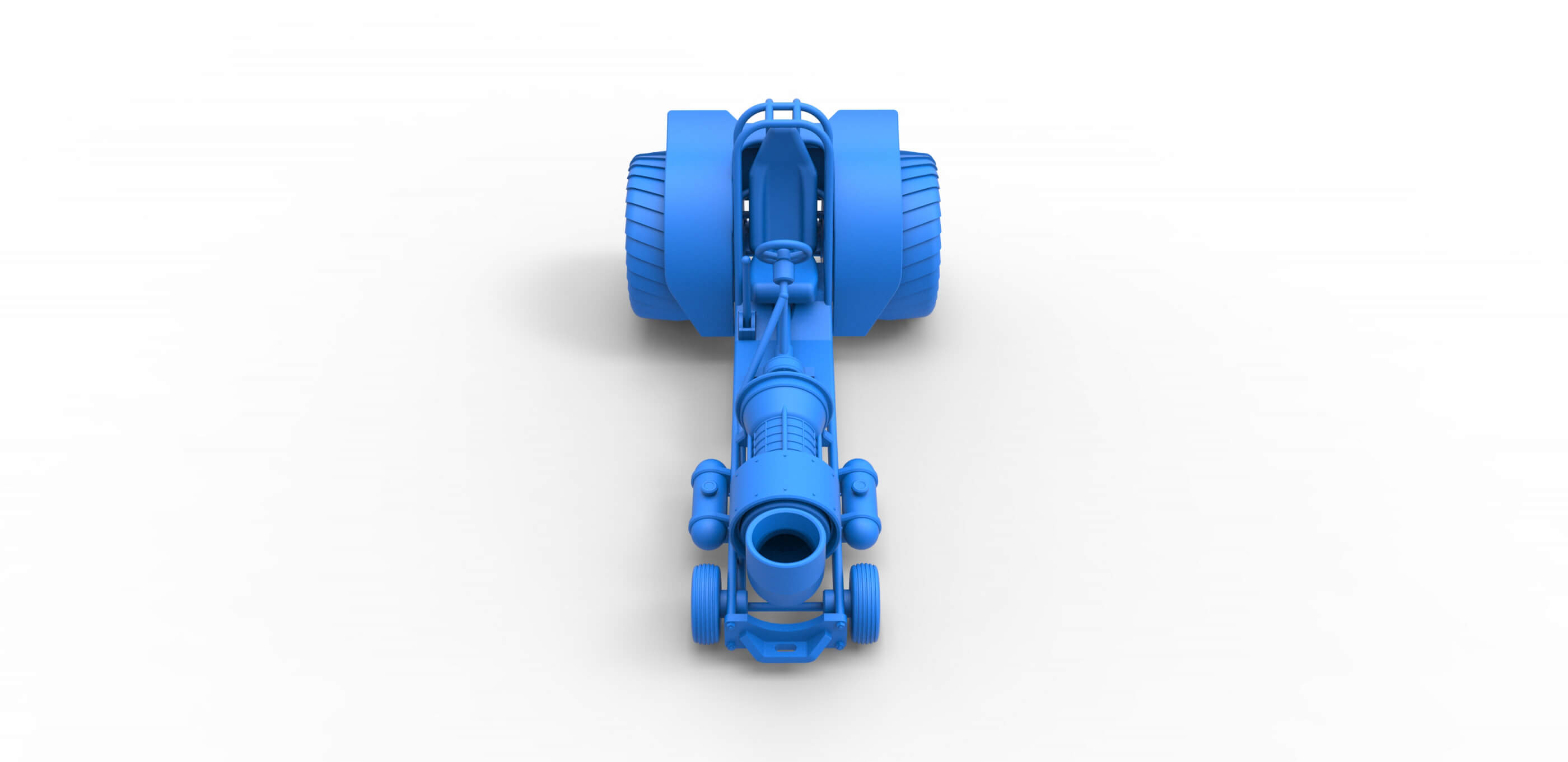 Mini Rod Pulling Tractor With Jet Engine 1:25 - 3D Model by TechItemsRock