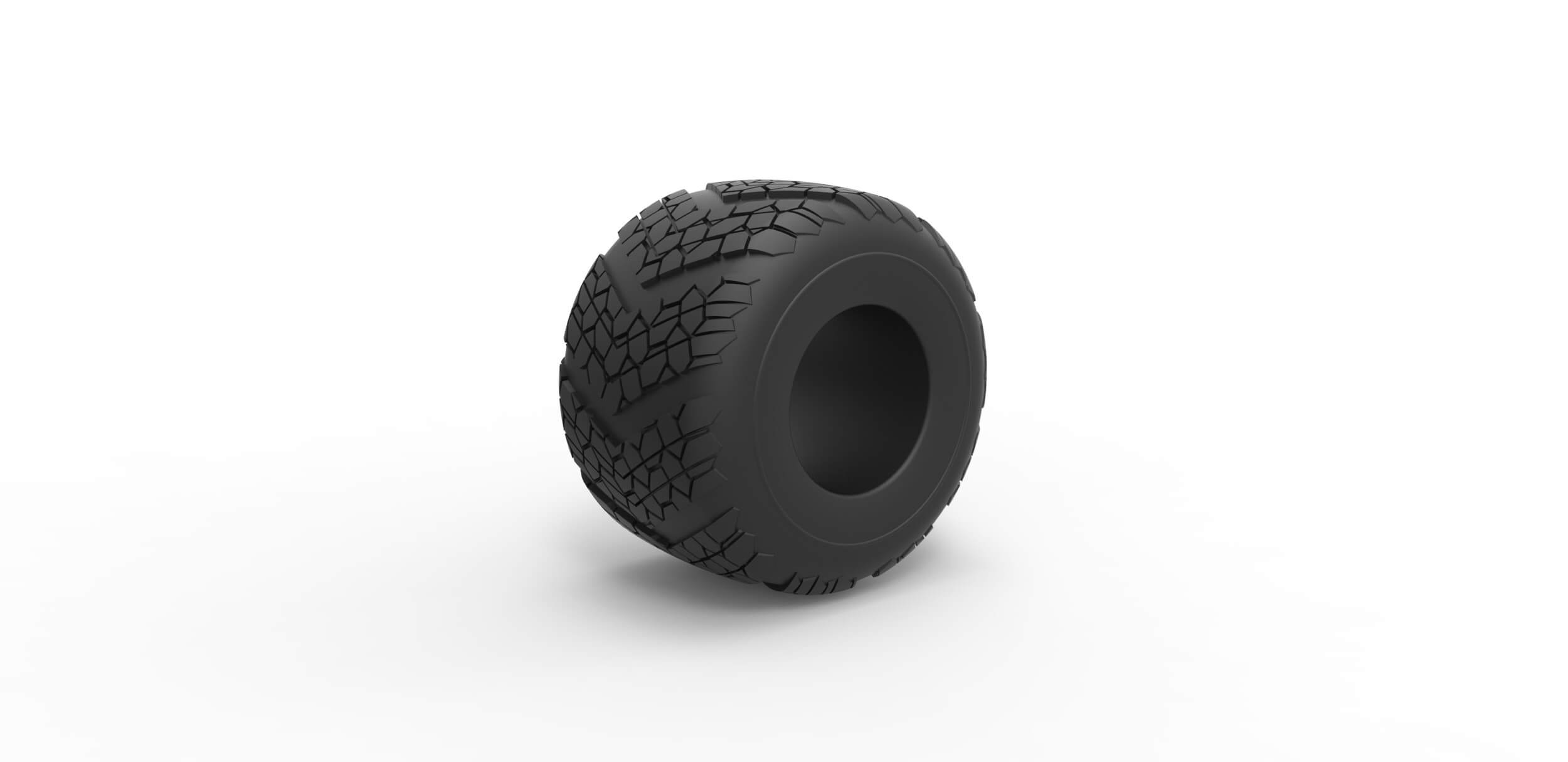 Monster Jam Tire 1:25 - 3D Model by TechItemsRock