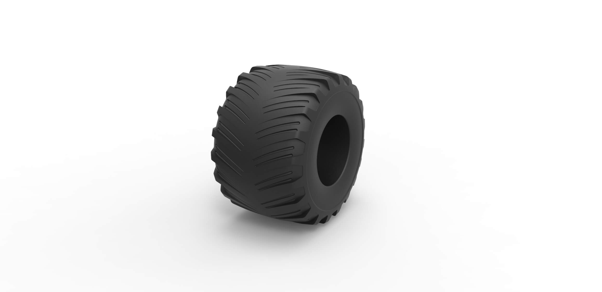 Monster Jam Tire 1:25 - 3D Model by TechItemsRock