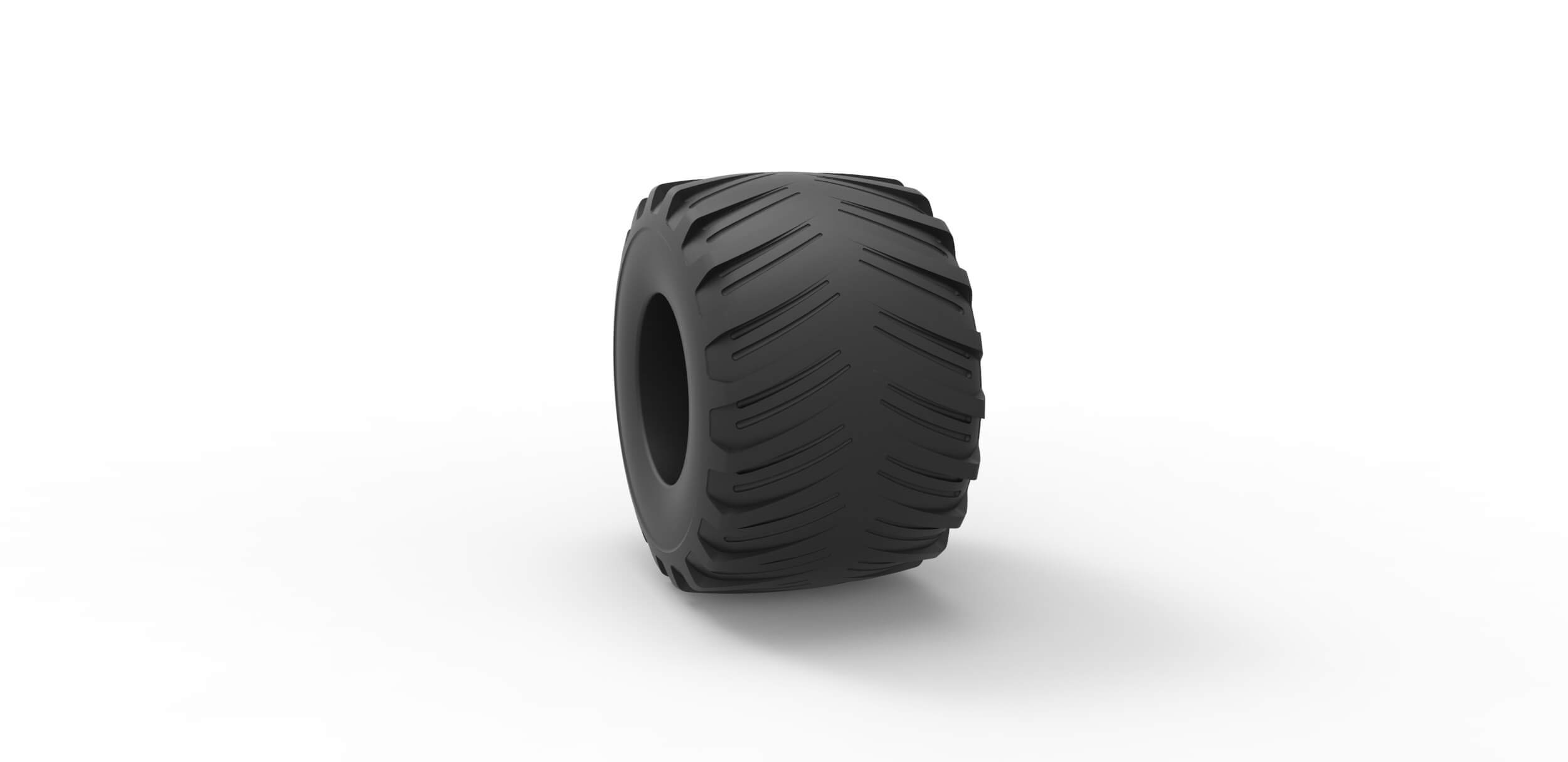 Monster Jam Tire 1:25 - 3D Model by TechItemsRock