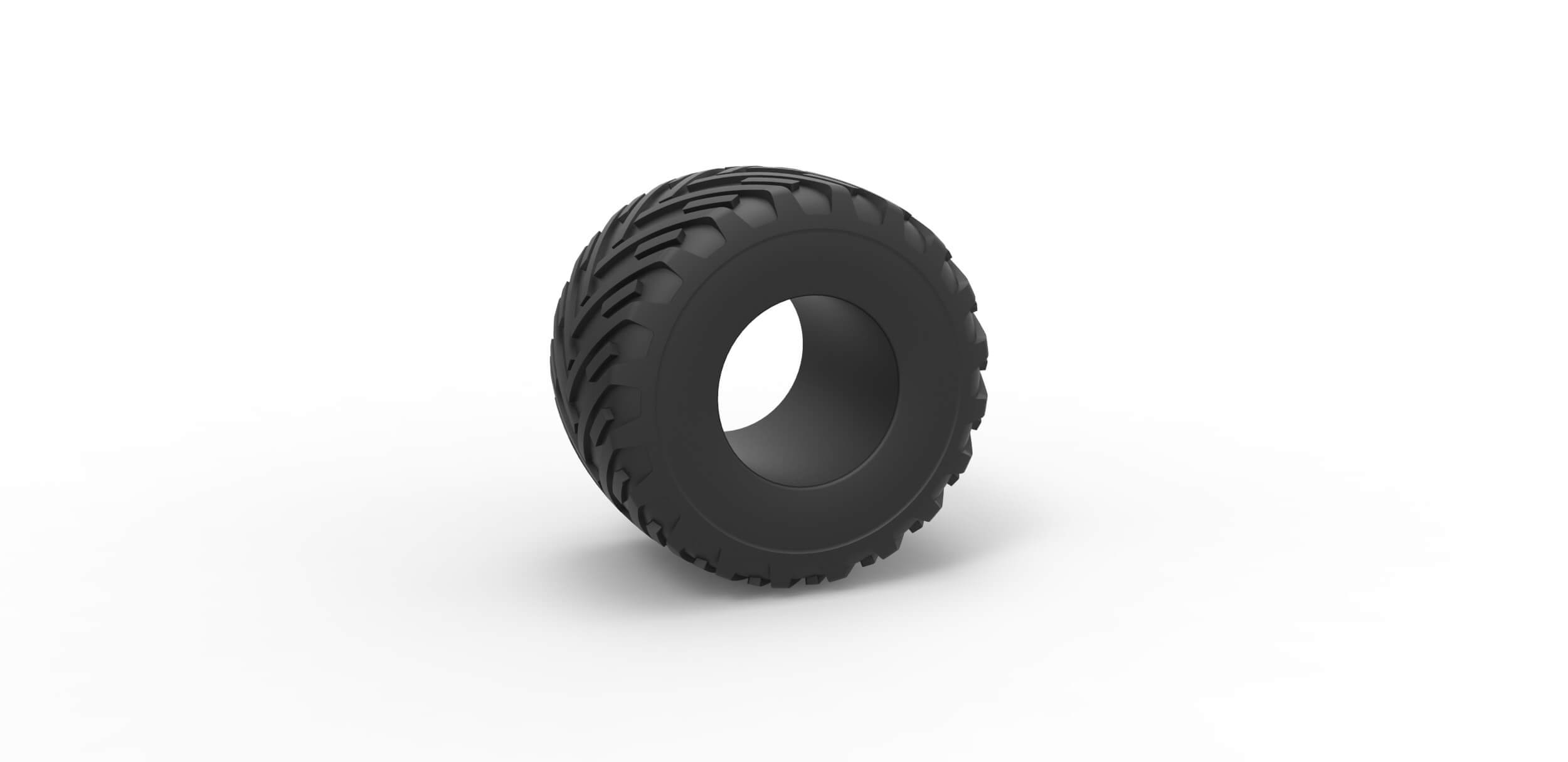 Monster Jam Tire 1:25 - 3D Model by TechItemsRock