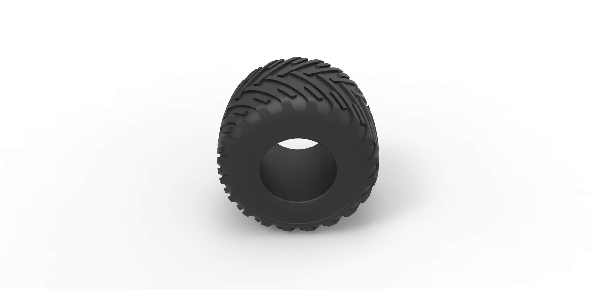 Monster Jam Tire 1:25 - 3D Model by TechItemsRock