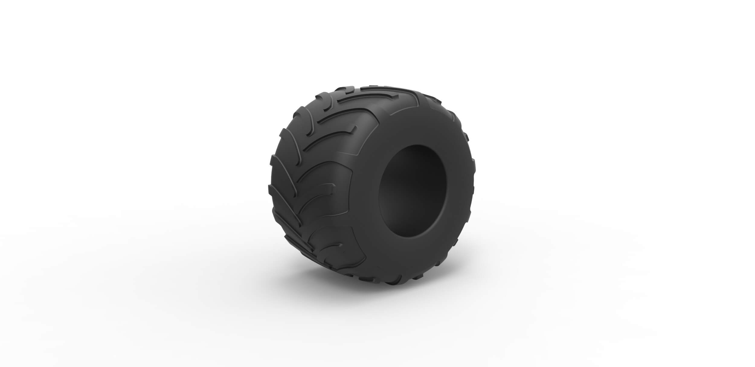 Monster Jam Tire 1:25 - 3D Model by TechItemsRock